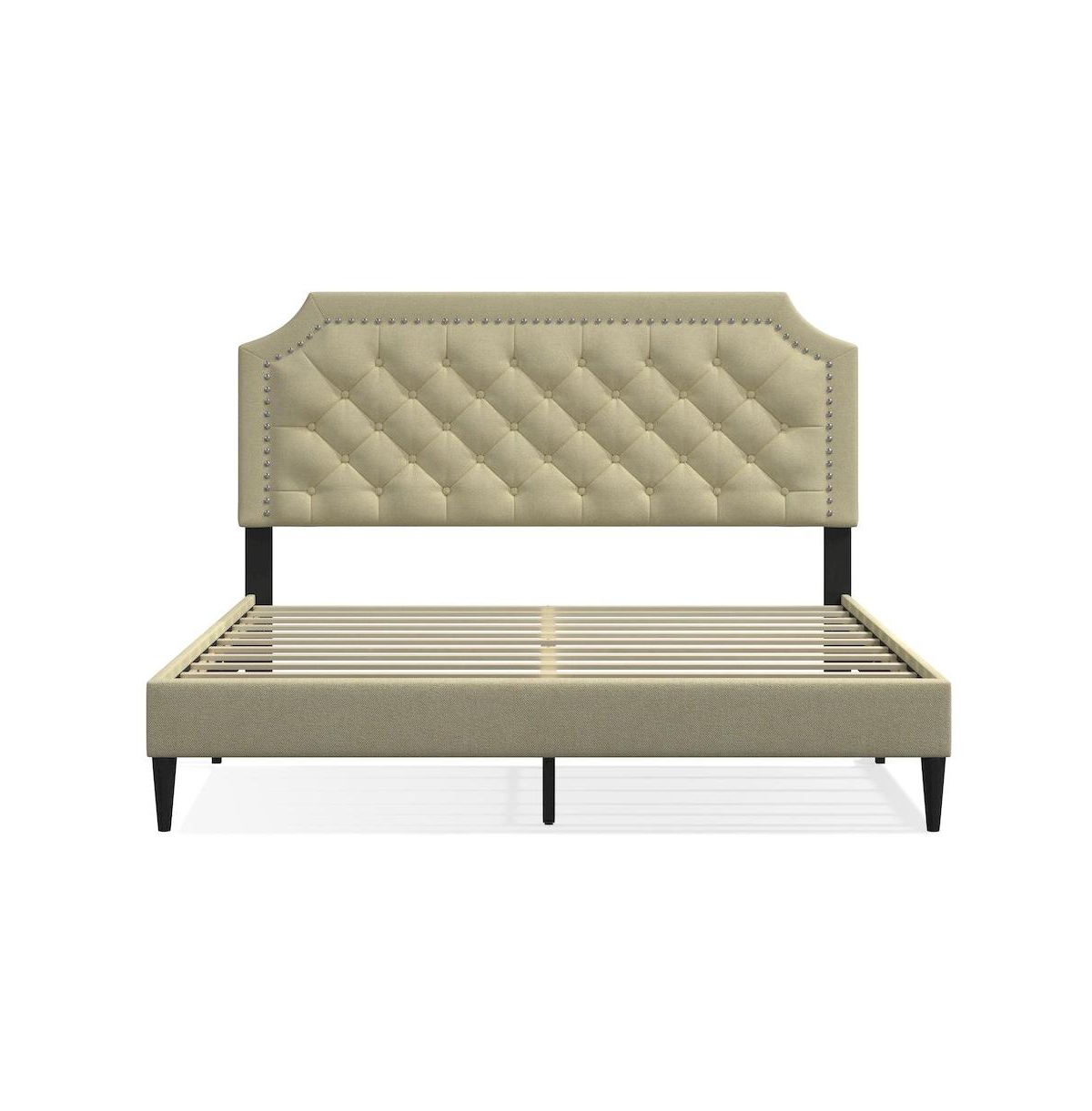 Click here for Glenwillow Home Hanfield Queen Platform Bed - Beig... prices