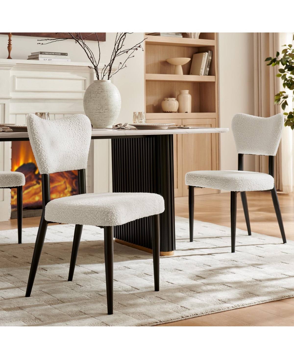 Click here for Morden Fort Curved Back Dining Chair Set of 2  Mod... prices