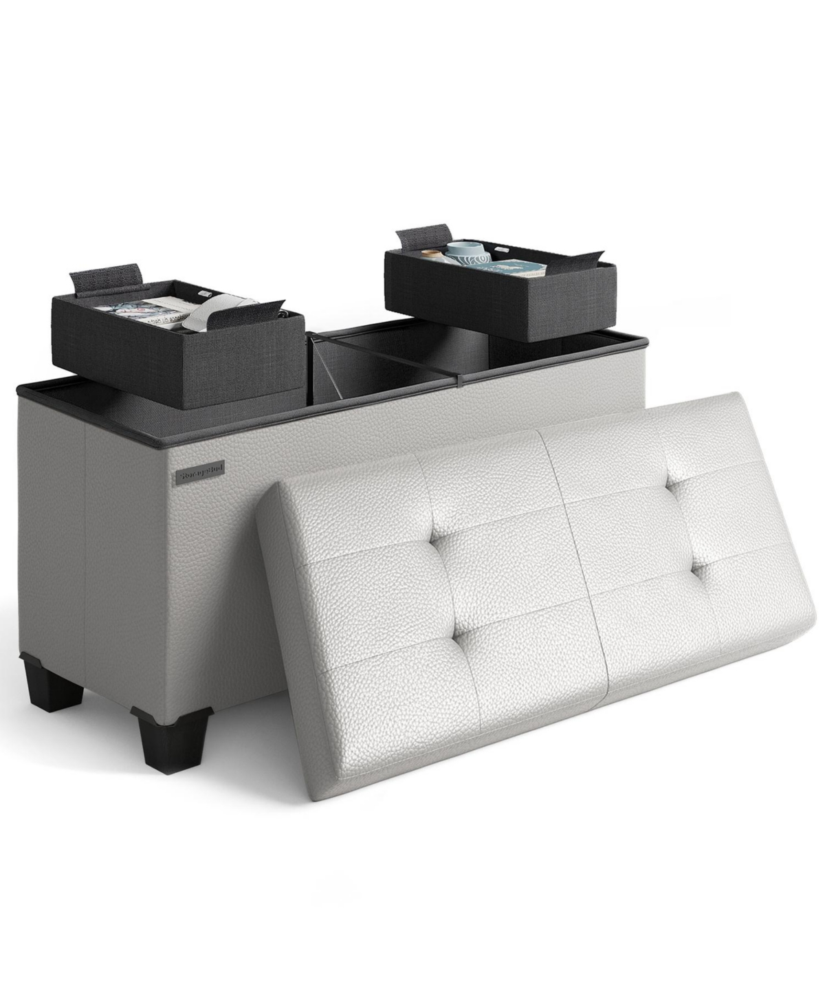 Click here for Nestl 30 Inch Ottoman Storage Bench with Storage B... prices