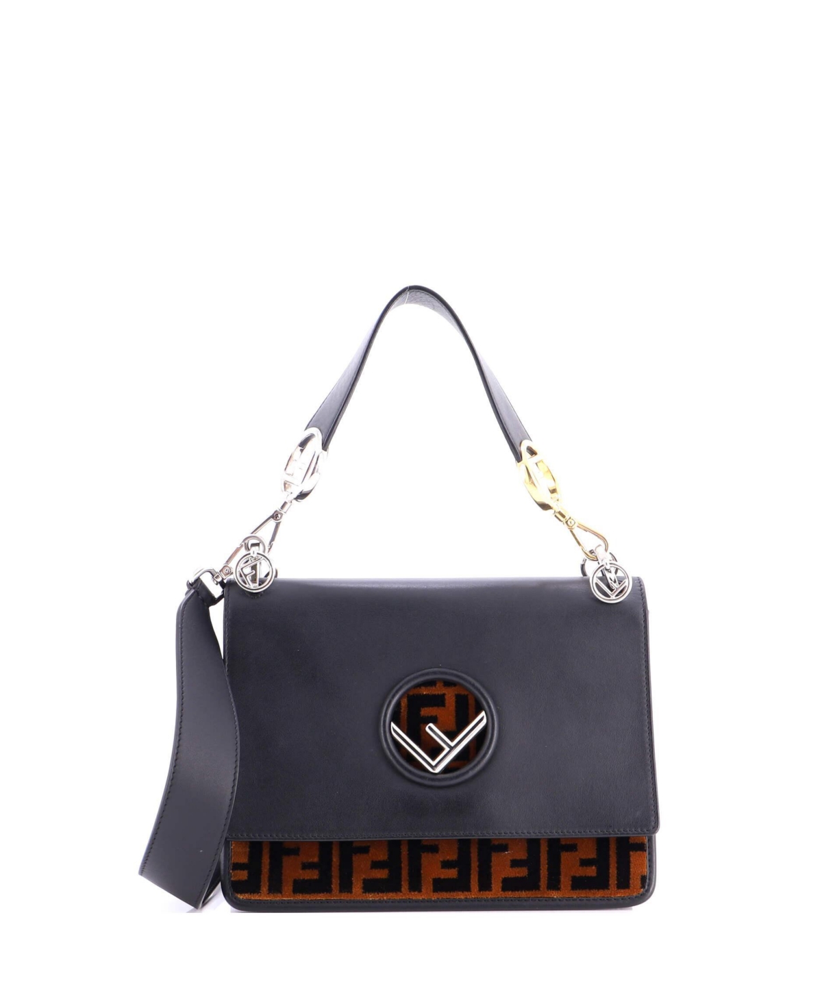 Click here for Pre-Owned Fendi Medium Kan I F Shoulder Bag Leathe... prices