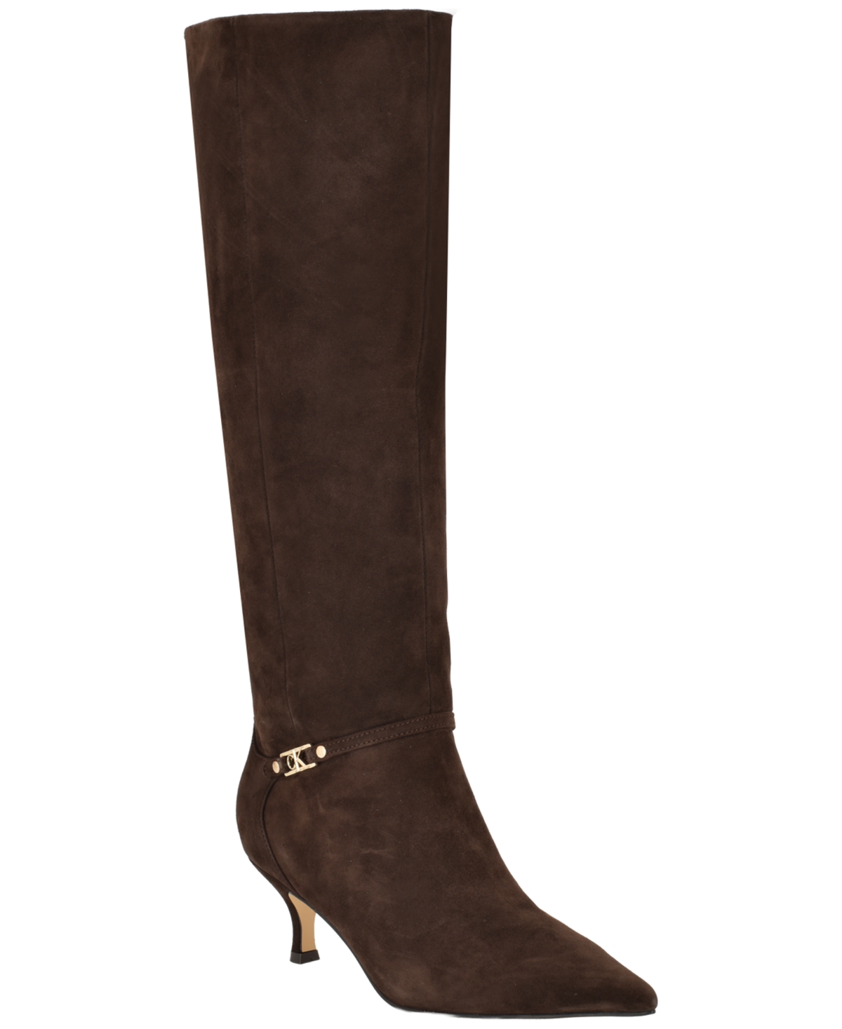 Click here for Calvin Klein Womens Serray Tall Suede Pointed Toe... prices