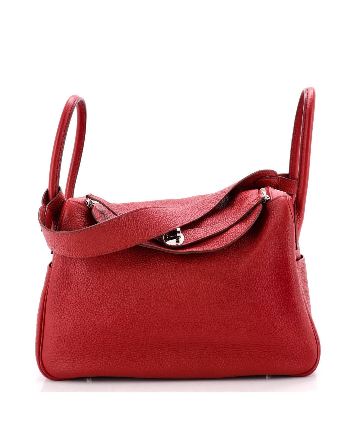 Click here for Pre-Owned HERMES 34 Lindy Bag Clemence - Red prices