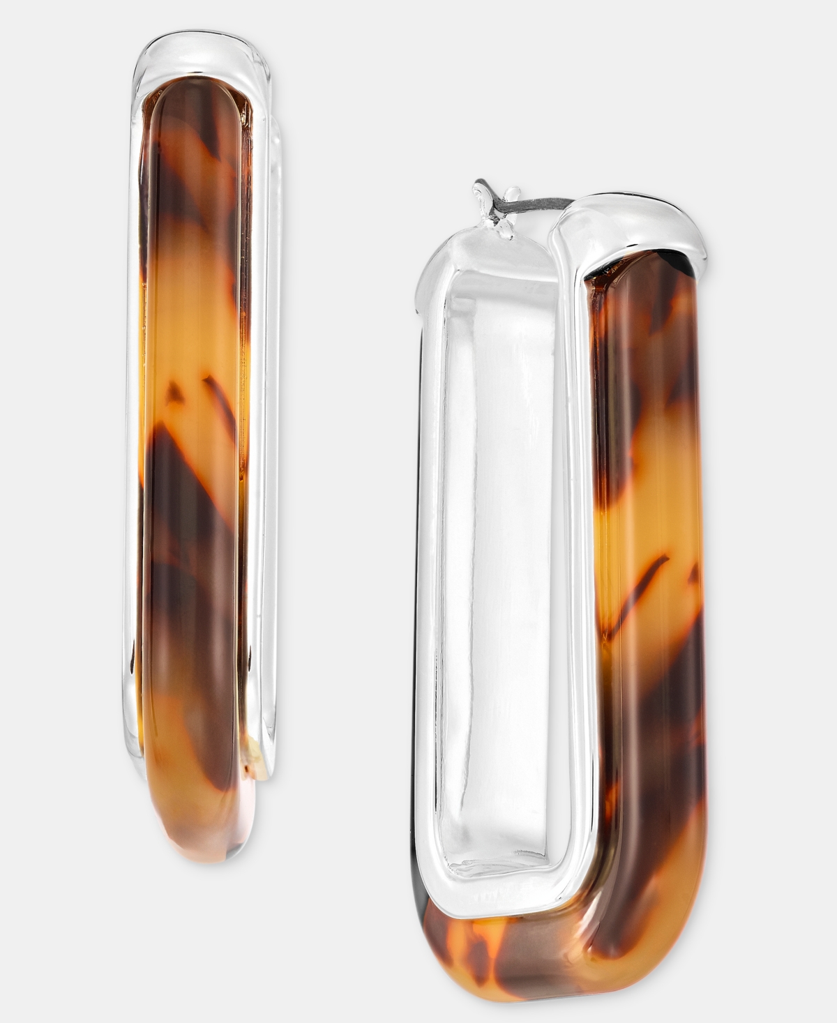Click here for Lauren Ralph Lauren Tortoise-Look Oval Hoop Earrin... prices