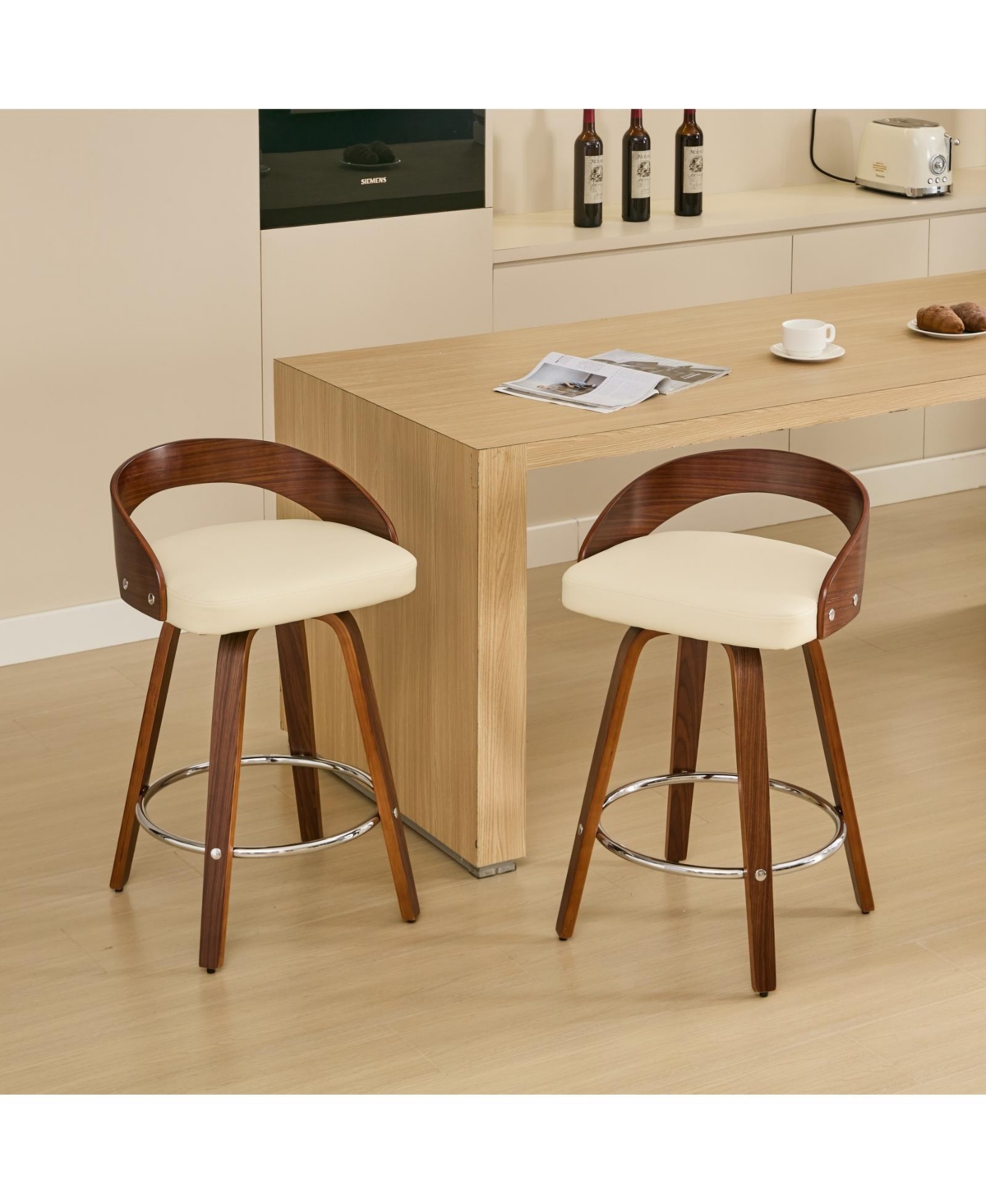 Click here for Clihome Bar Stools Set of 2  Swivel Bar Height Sto... prices
