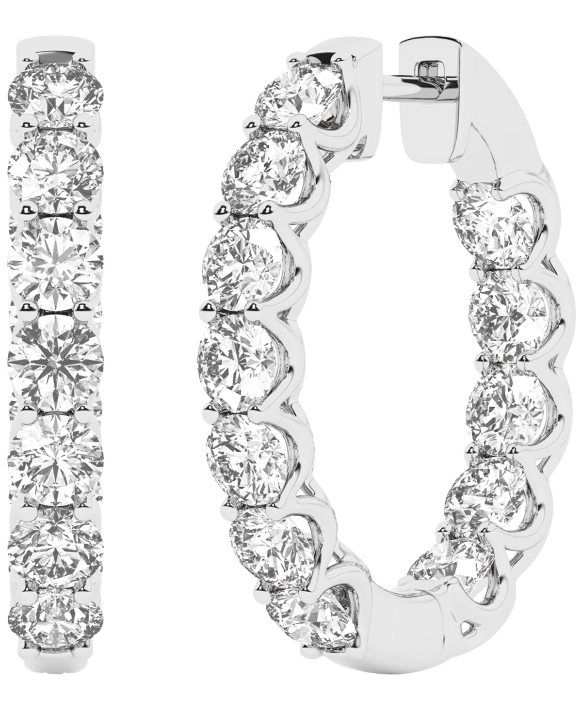 Click here for Macys Lab-Grown Diamond Hoop Earrings (5 ct. t.w.)... prices