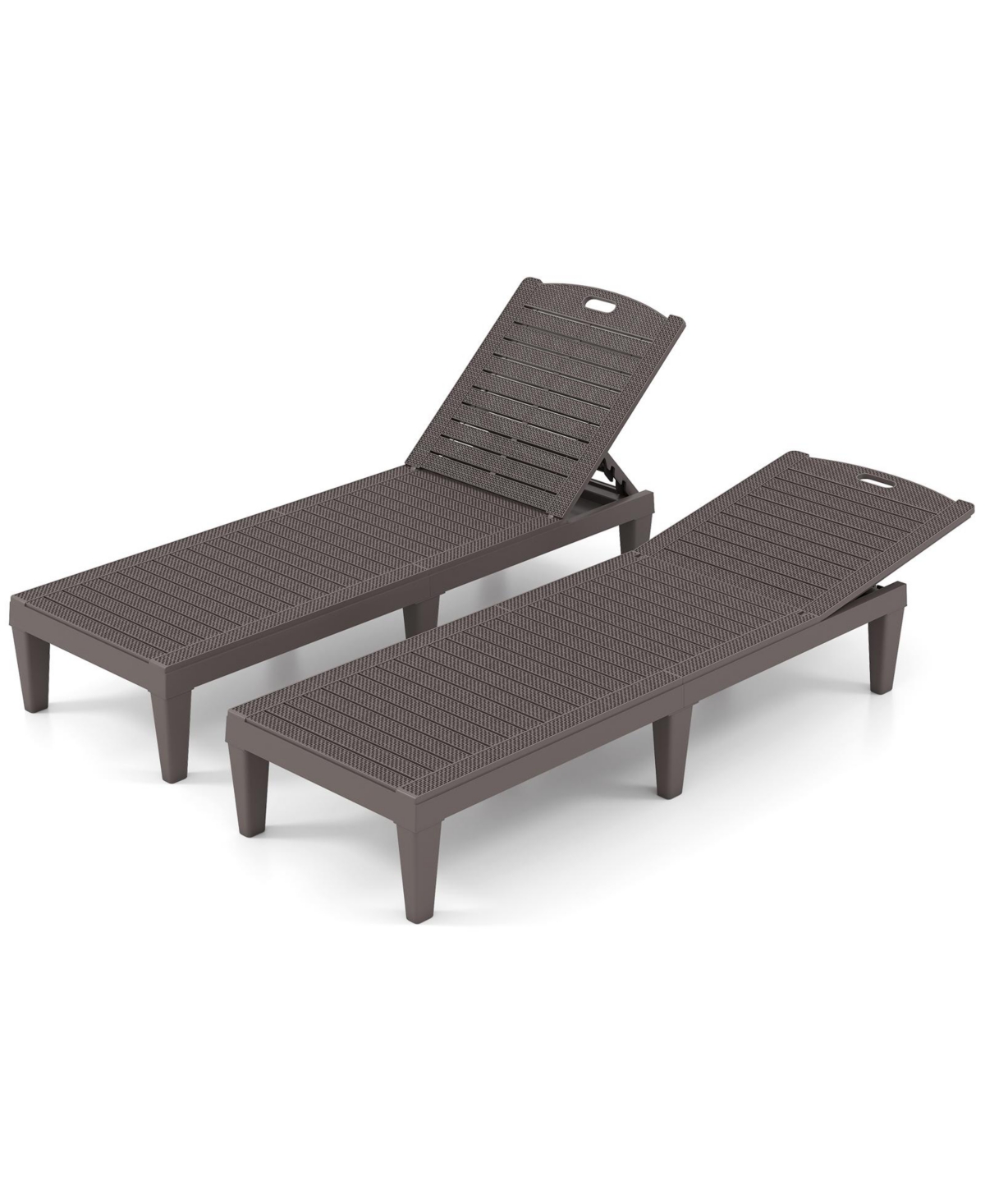 Click here for Gymax Set of 2 Outdoor Chaise Lounge Chairs  5-Pos... prices