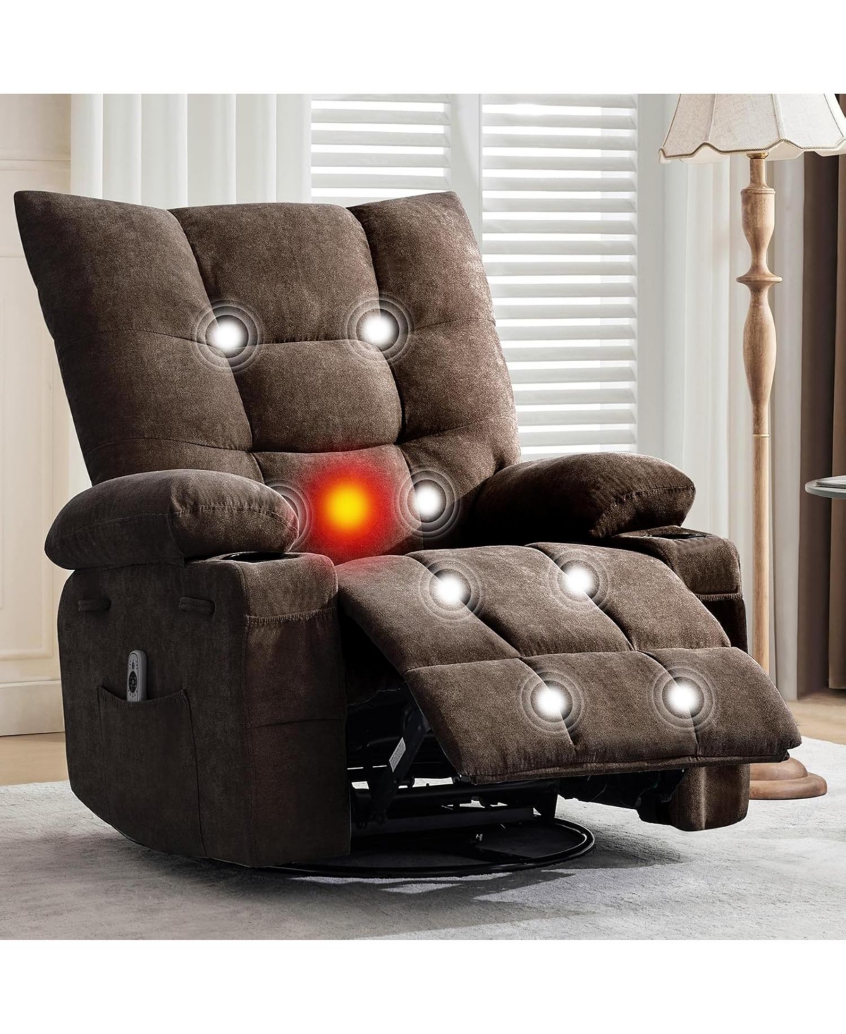 Click here for gaomon Massage Swivel Rocker Recliner Chair with V... prices