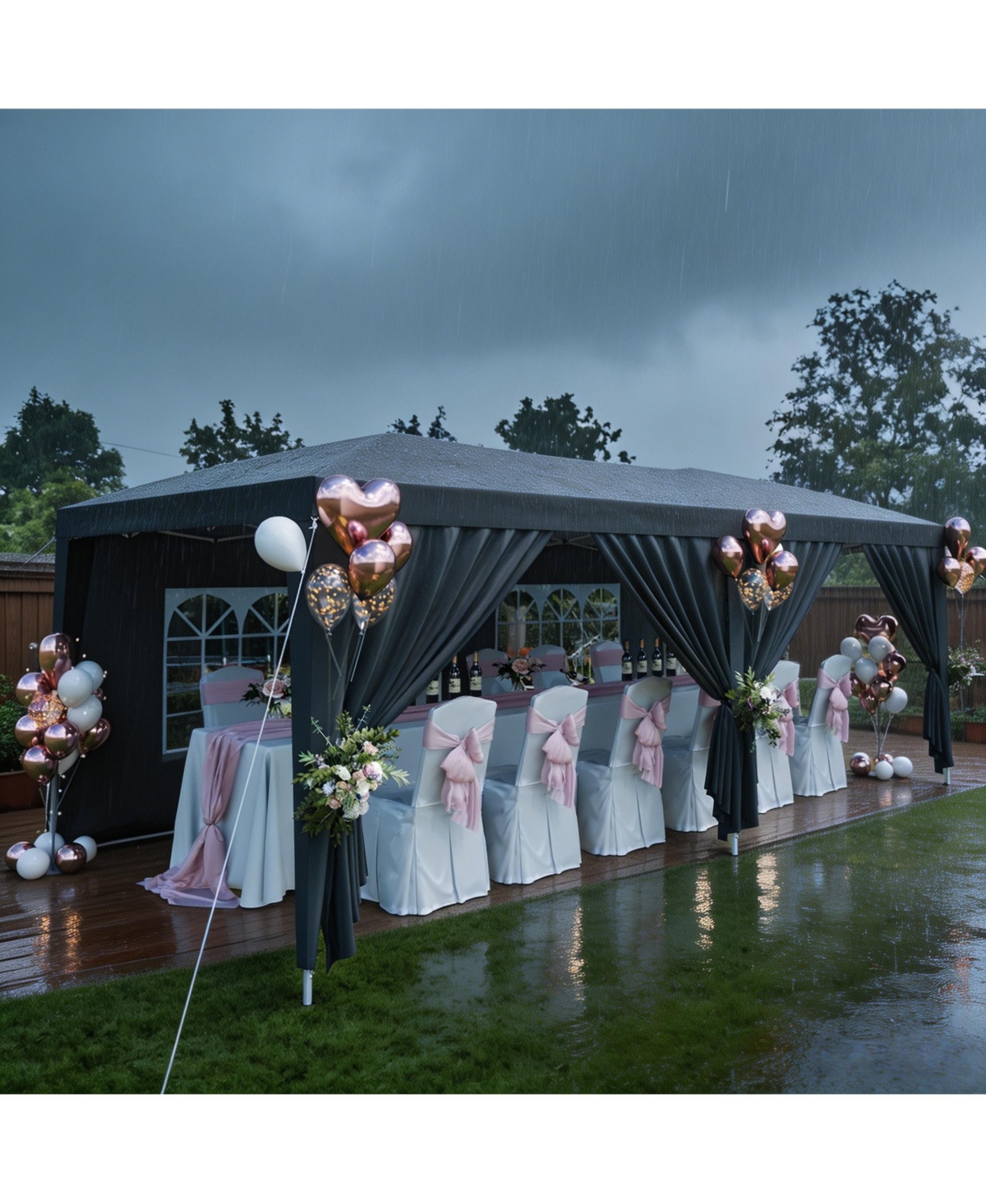 Click here for Homfan Oxford Fabric Cantilevered Folding Shelter... prices