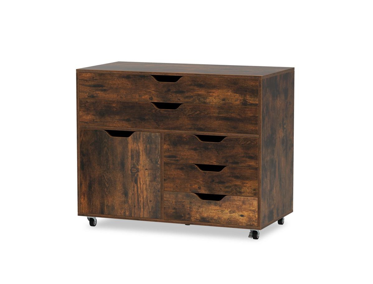 Click here for Vertical 5-Drawer Mobile Chest with Door and 5 Cas... prices