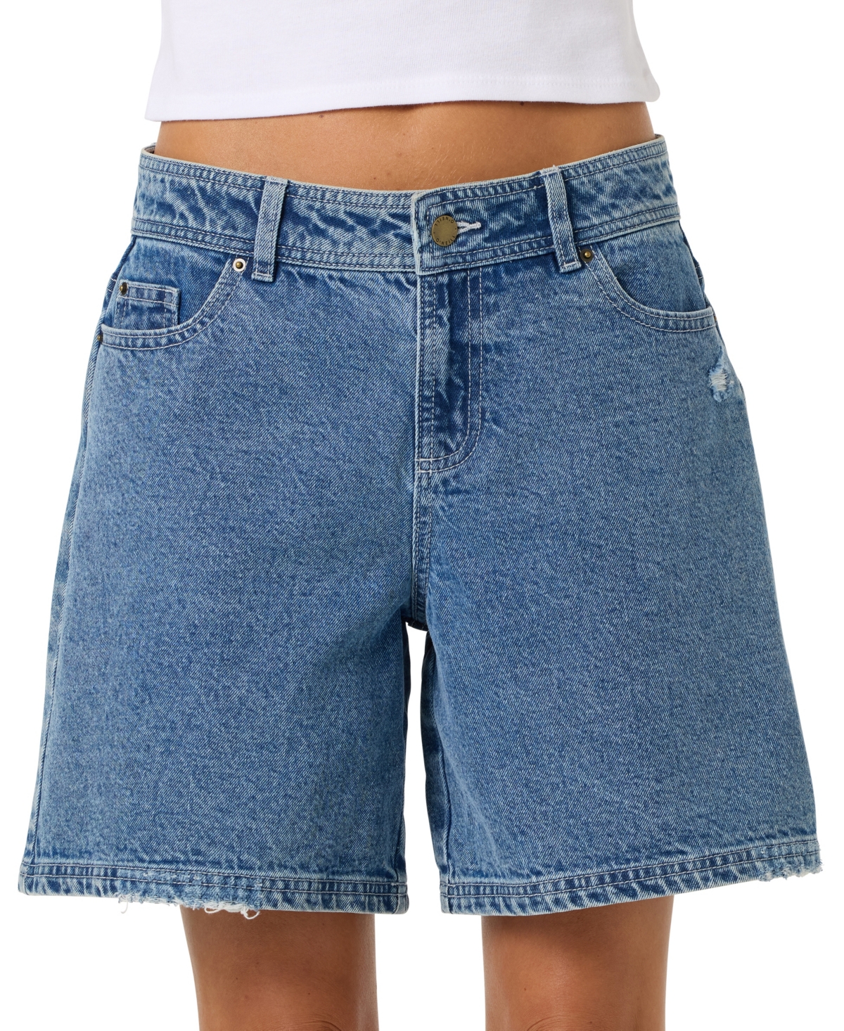 Click here for ONeill Womens Nola Low-Rise Denim Shorts - Indigo prices