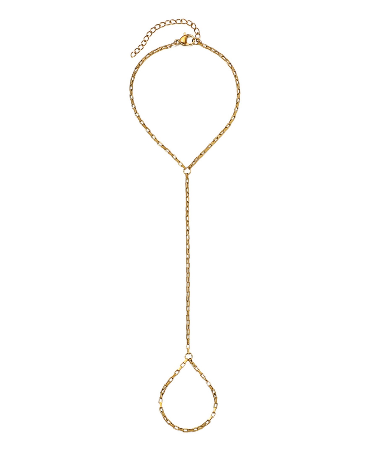 Click here for Adornia Tarnish Resistant Gold Paperclip Handchain... prices
