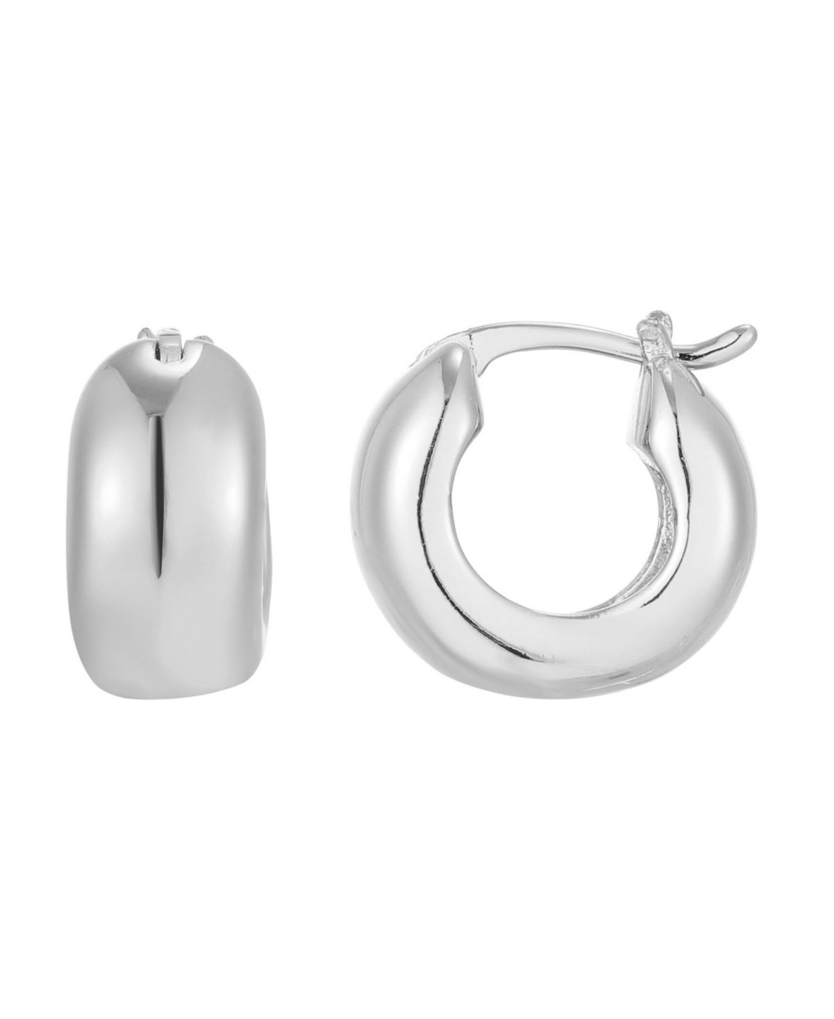 Click here for Adornia Gold Chubby Purse Hoop Earrings - Silver prices