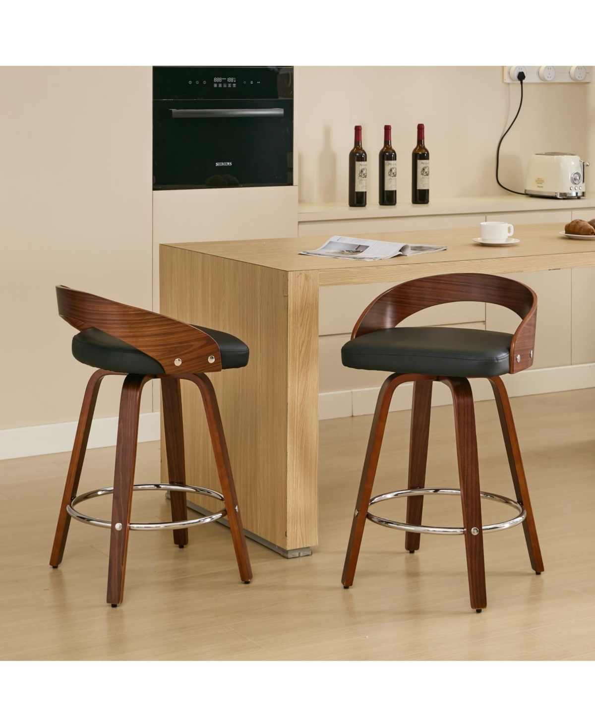 Click here for Clihome Bar Stools Set of 2  Swivel Bar Height Sto... prices