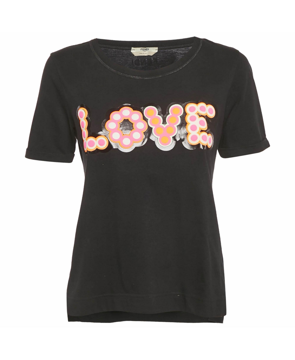 Click here for Pre-Owned Fendi Womens Love Applique Cotton T-Shir... prices