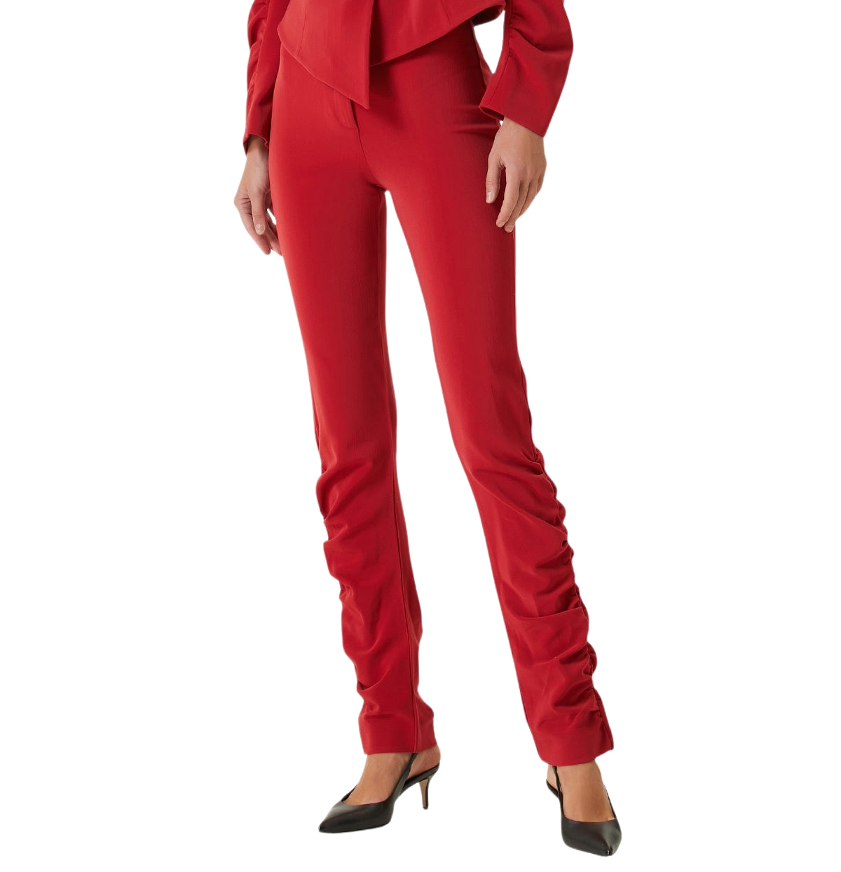 Click here for Pcfg Womens Stretch Virgin Wool-Blend Draped Pants... prices
