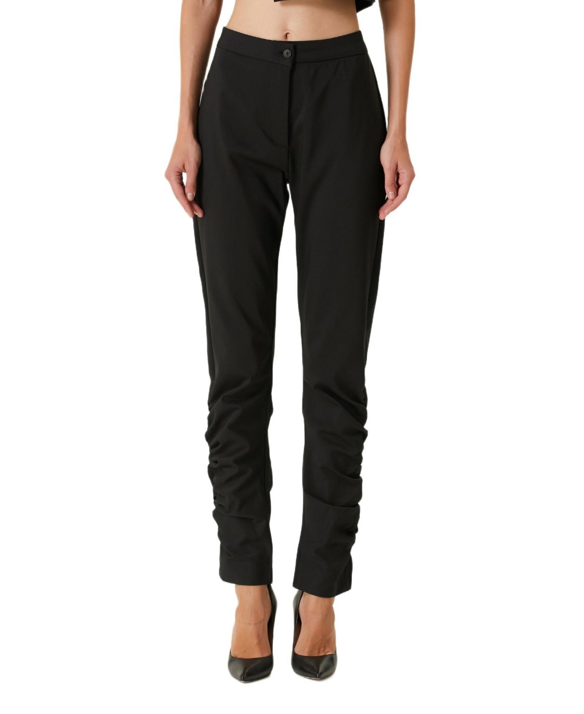 Click here for Pcfg Womens Stretch Virgin Wool-Blend Draped Pants... prices