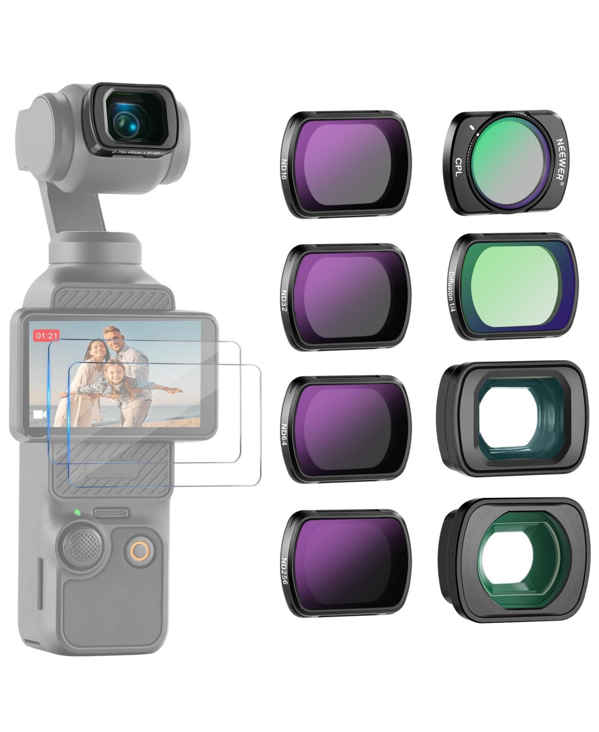 Click here for Neewer Fl-B17 Camera Lens Accessory with ND16  ND3... prices