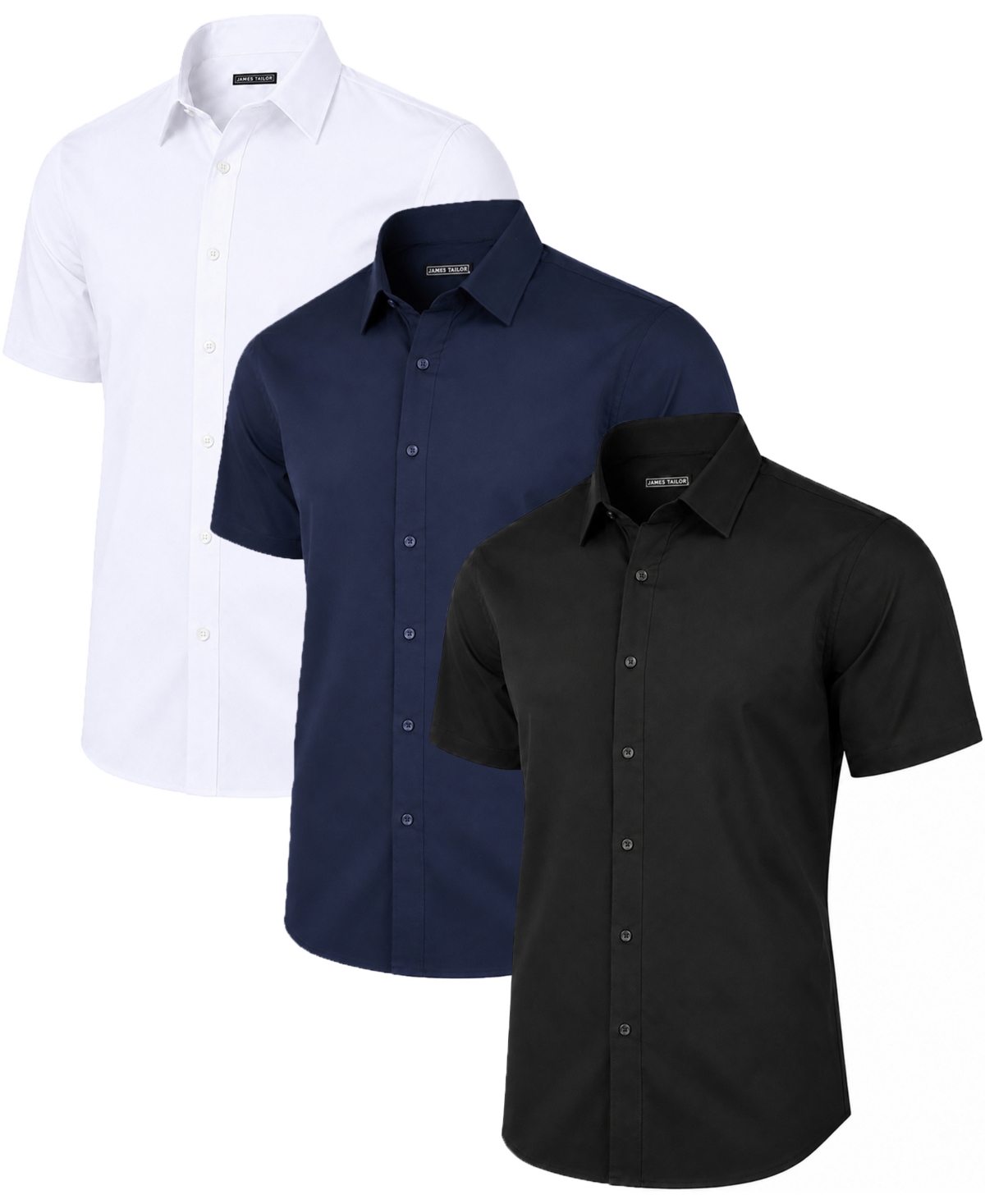 Click here for James Tailor Mens Slim-Fit Point Collar Dress Shir... prices