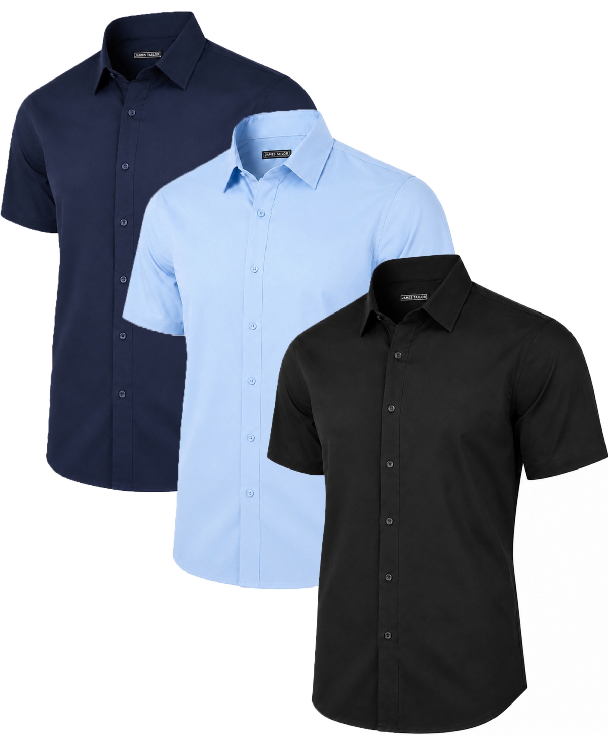 Click here for James Tailor Mens Slim-Fit Point Collar Dress Shir... prices