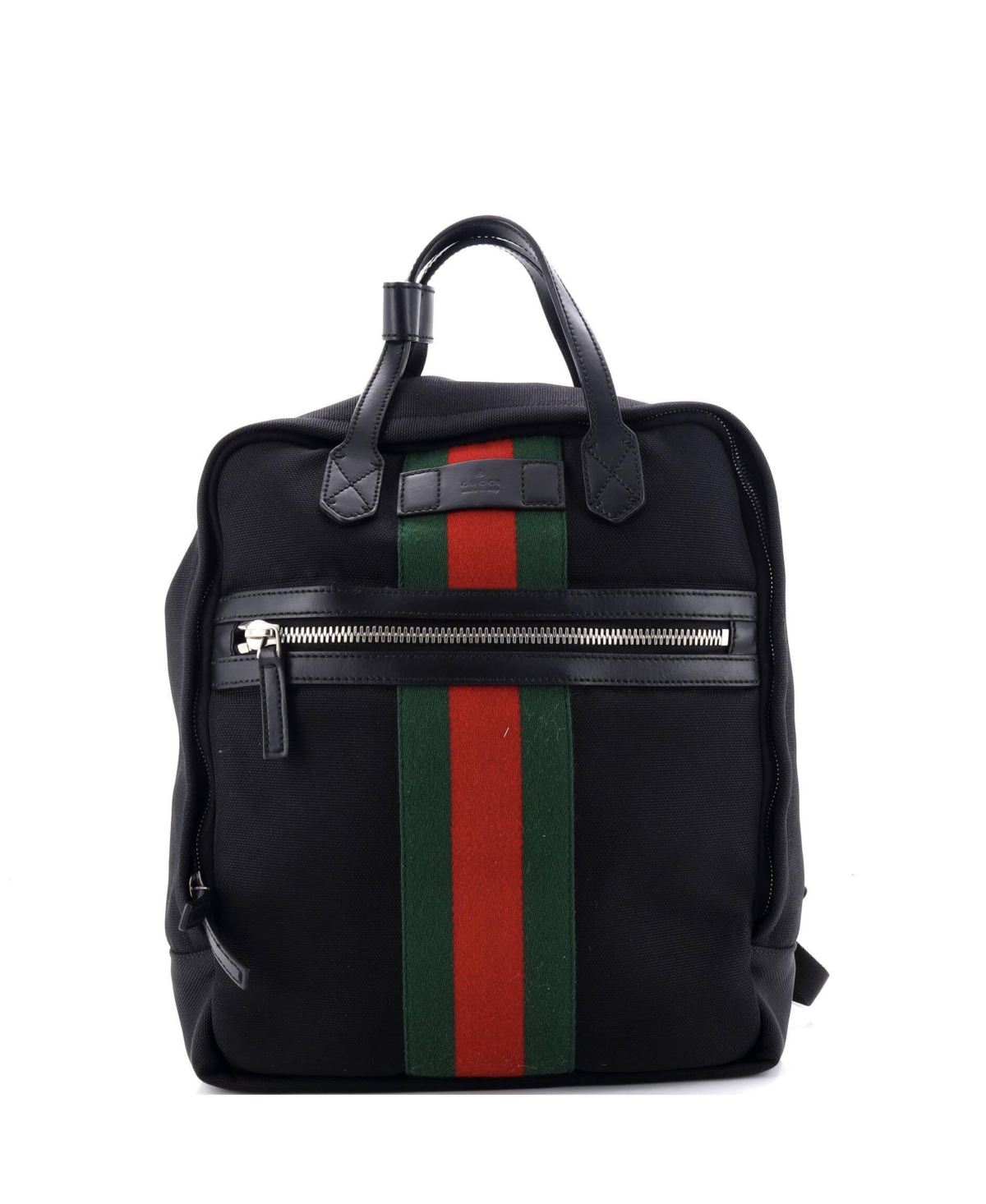 Click here for Pre-Owned Gucci Medium Top Handle Web Backpack Tec... prices