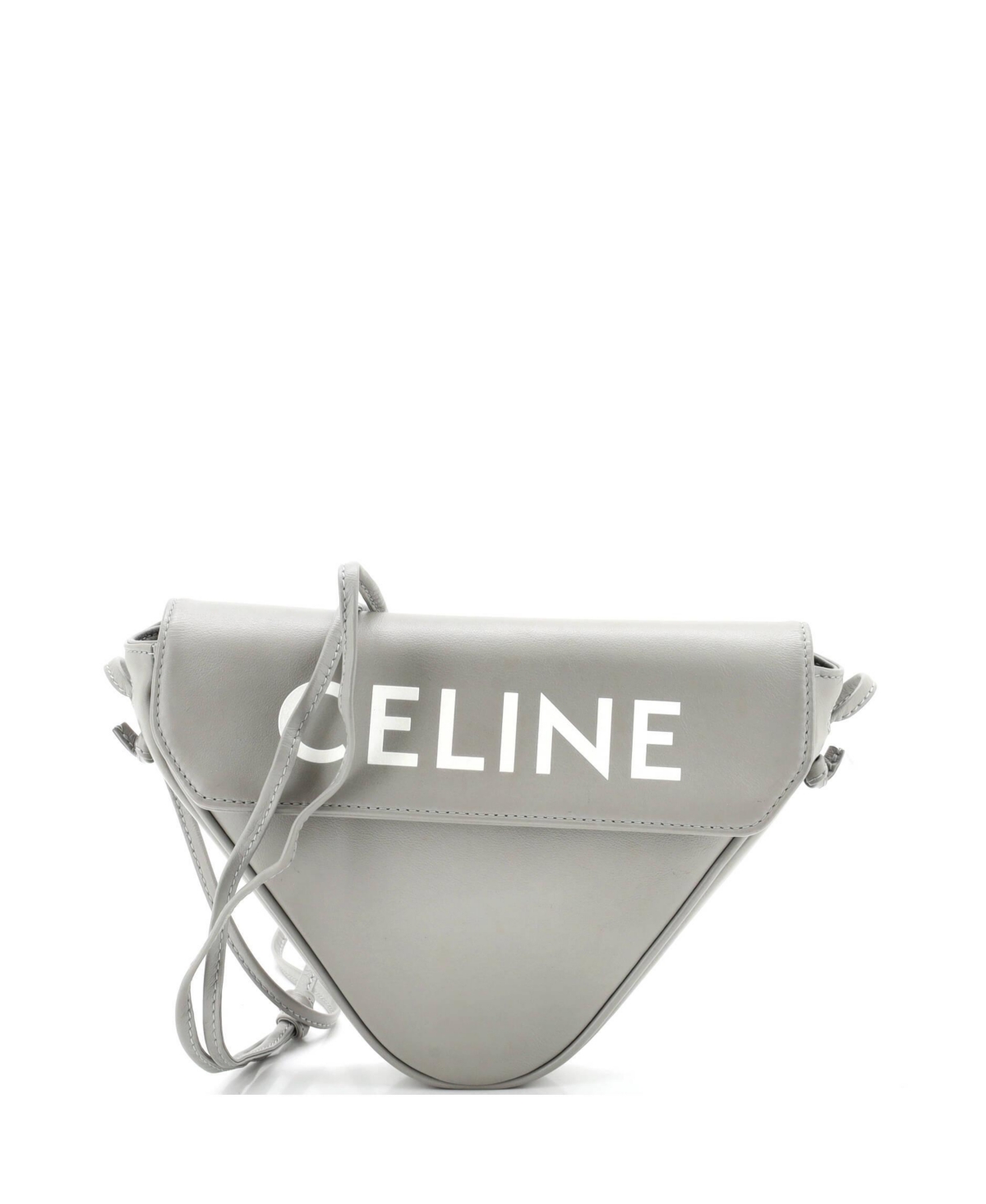 Click here for Pre-Owned Celine Small Triangle Bag Leather - Grey prices
