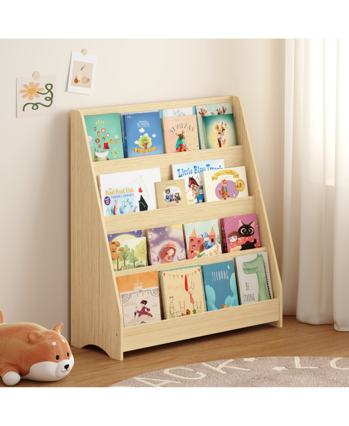 Click here for flynama 4-Tier Kids Bookshelf Display Shelf for Be... prices