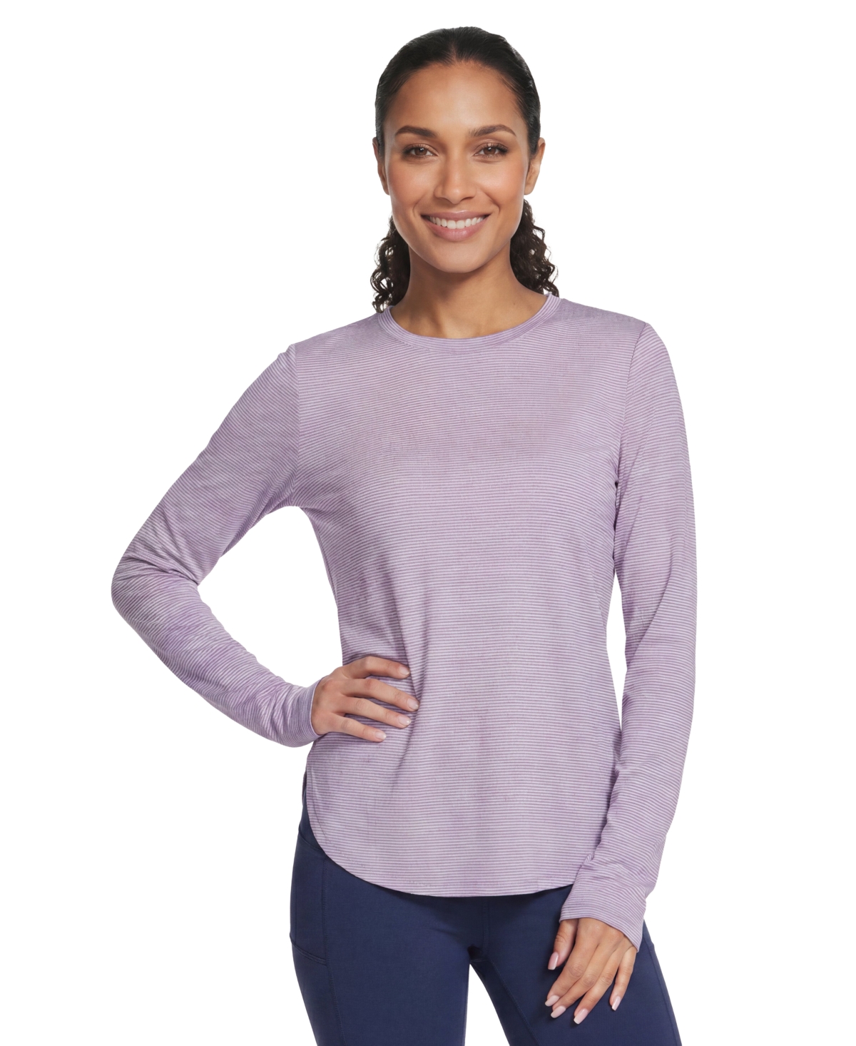 Click here for Skechers Womens Swift Stripe Long-Sleeve Crewneck... prices