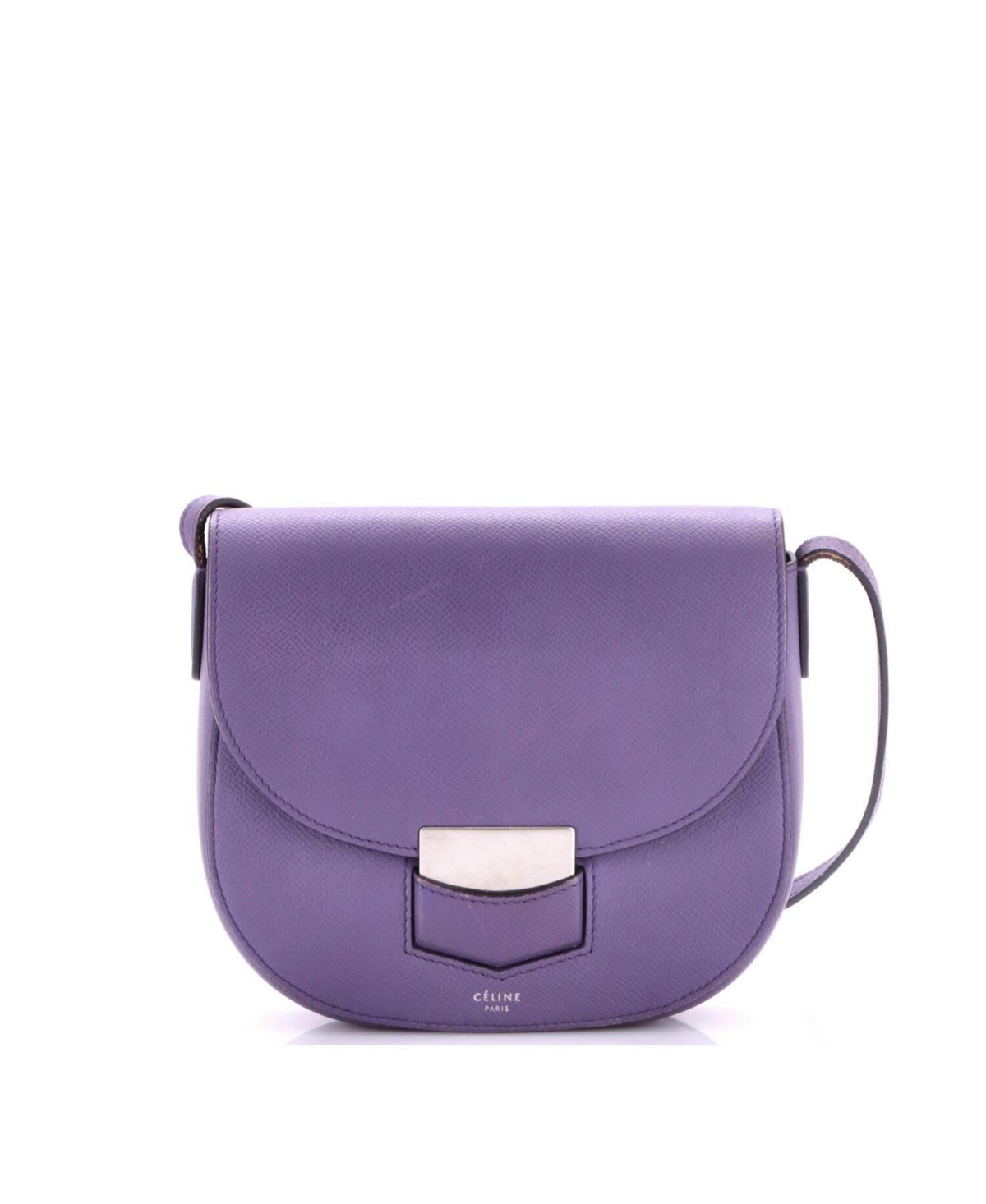 Click here for Pre-Owned Celine Small Trotteur Crossbody Bag Grai... prices
