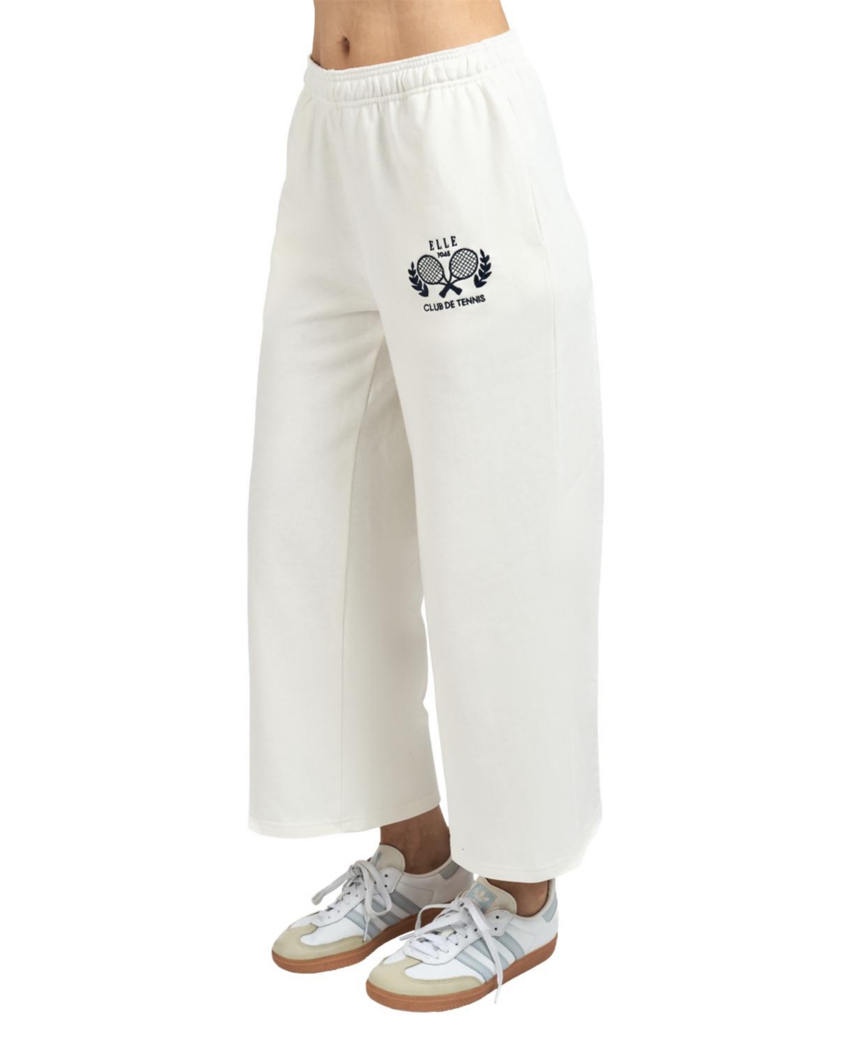 Click here for Elle Collection Womens Cropped Leg Sweatpant - Whi... prices