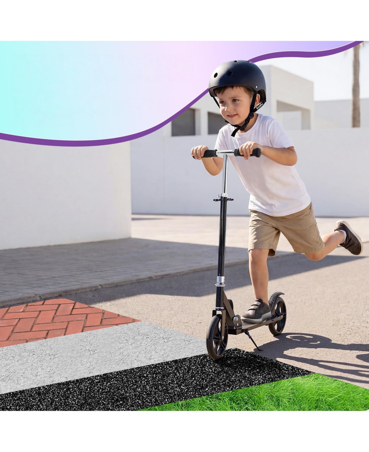 Click here for homfan 32.3x4.7x12 in Kids Folding Scooter with Bi... prices