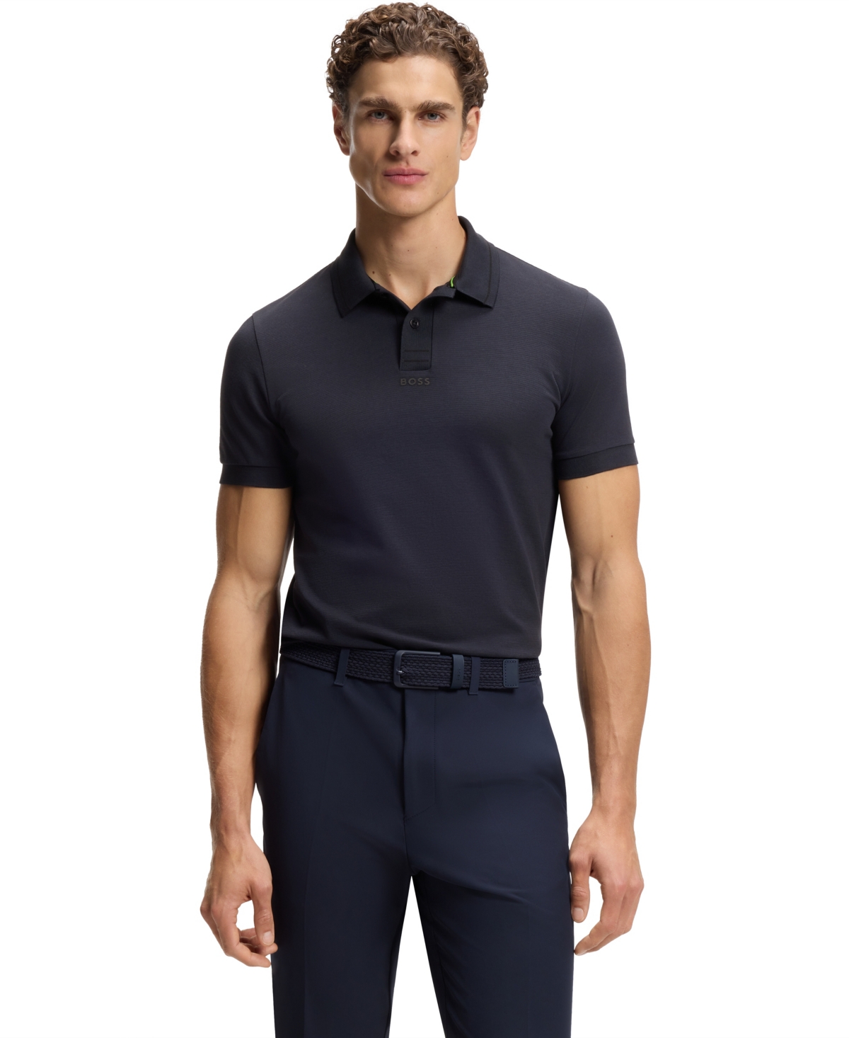 Click here for Boss by Hugo Boss Mens Cotton Pique Slim-Fit Polo... prices
