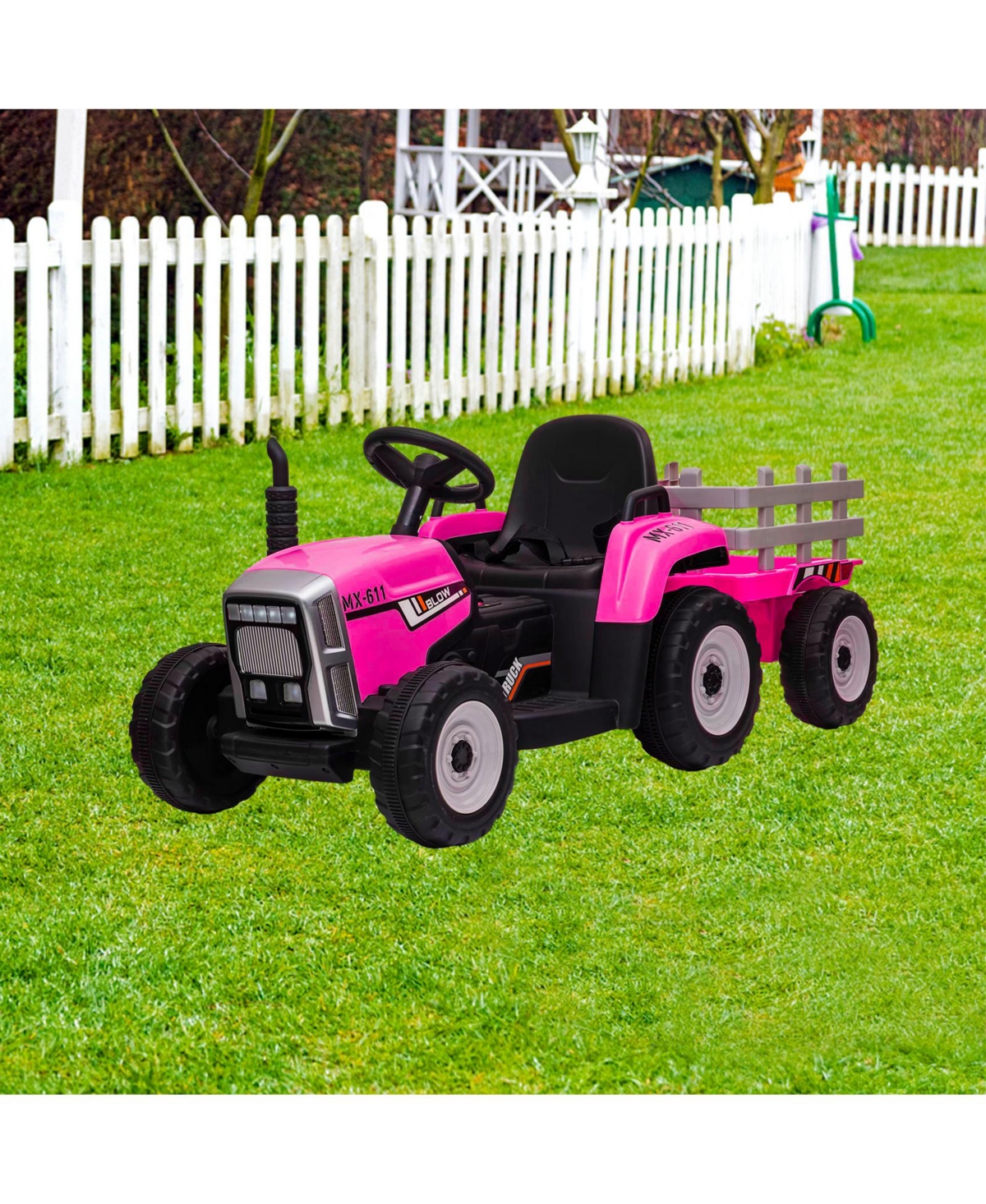 Click here for homfan 12V Kids Electric Ride-On Tractor with Trai... prices