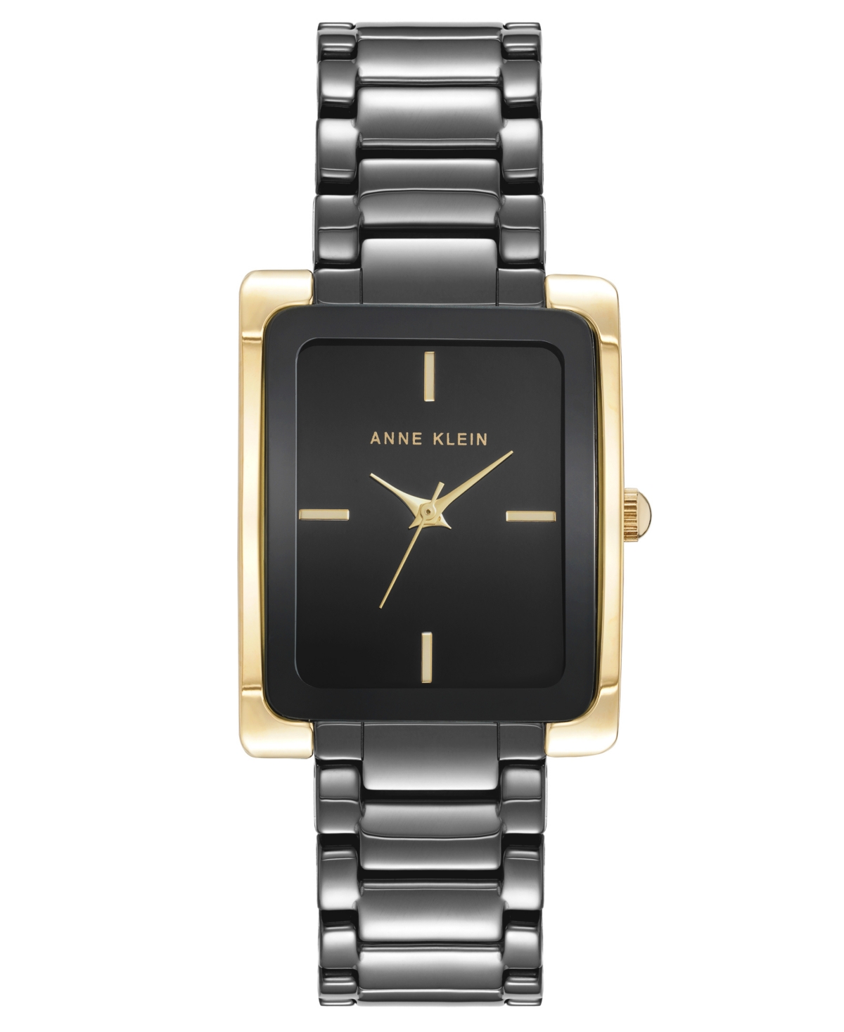 Click here for Anne Klein Womens Quartz Rectangle Black Dial Gold... prices