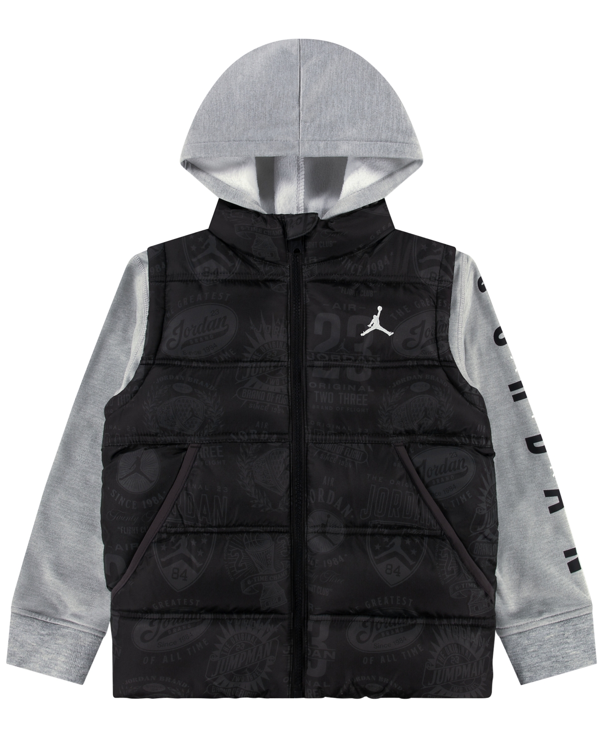 Click here for Jordan Little and Toddler Boys Layered-Look Hooded... prices