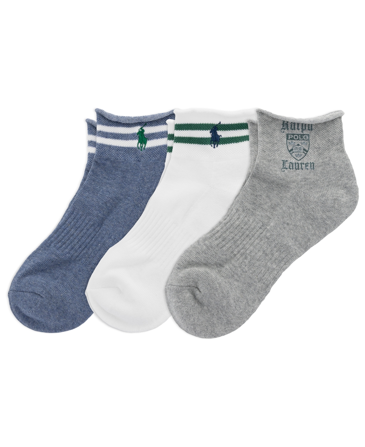 Click here for Polo Ralph Lauren Womens Crest Logo Crew Socks  3-... prices