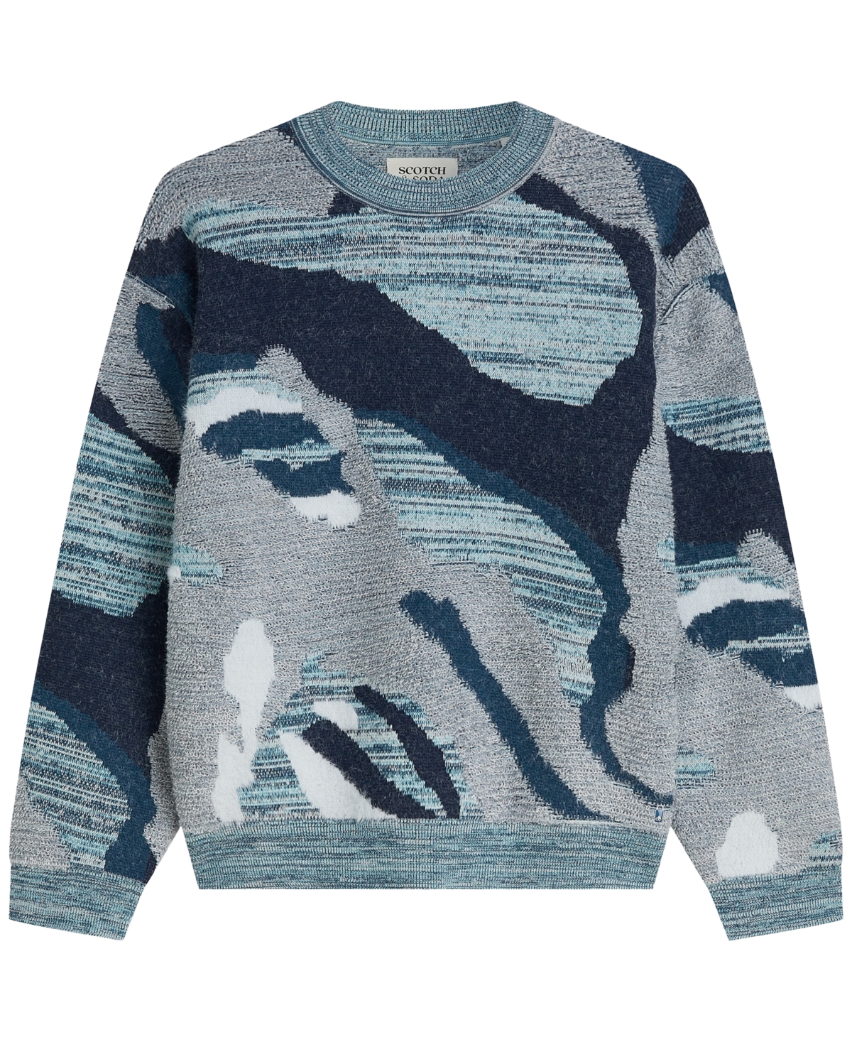 Click here for Scotch & Soda Mens Jacquard Cotton Relaxed-Fit Swe... prices