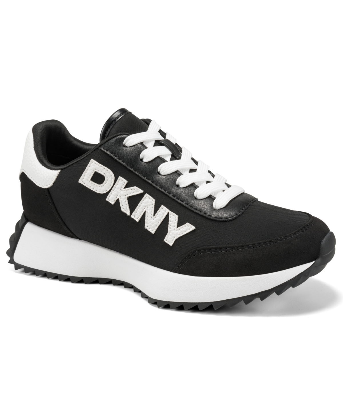 Click here for Dkny Womens Niva Lace-Up Sneakers - Black/white prices