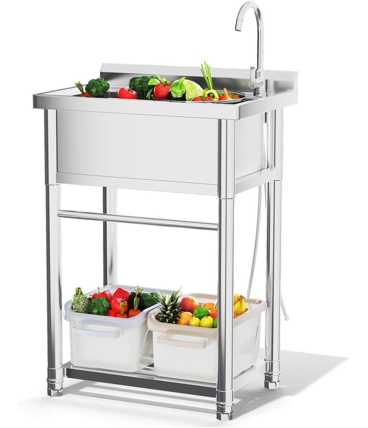 Click here for Aecojoy Stainless Steel Utility Sink  Freestanding... prices