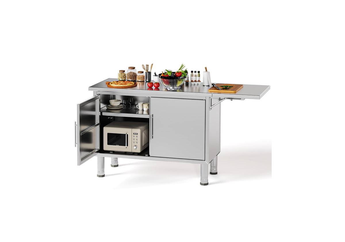 Click here for Aecojoy Stainless Steel Kitchen Cabinets  57x19.7... prices