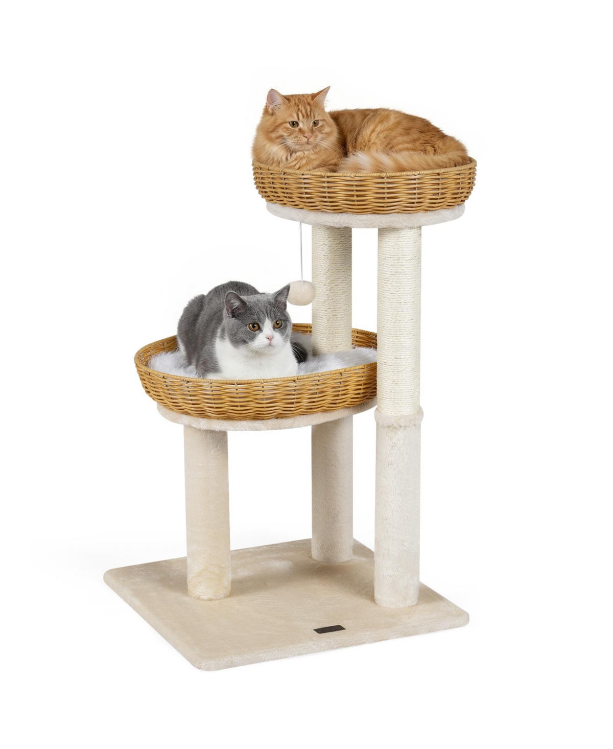 Click here for Gymax Cat Tree 30-Inch Cat Tower with 2 Rattan Cat... prices
