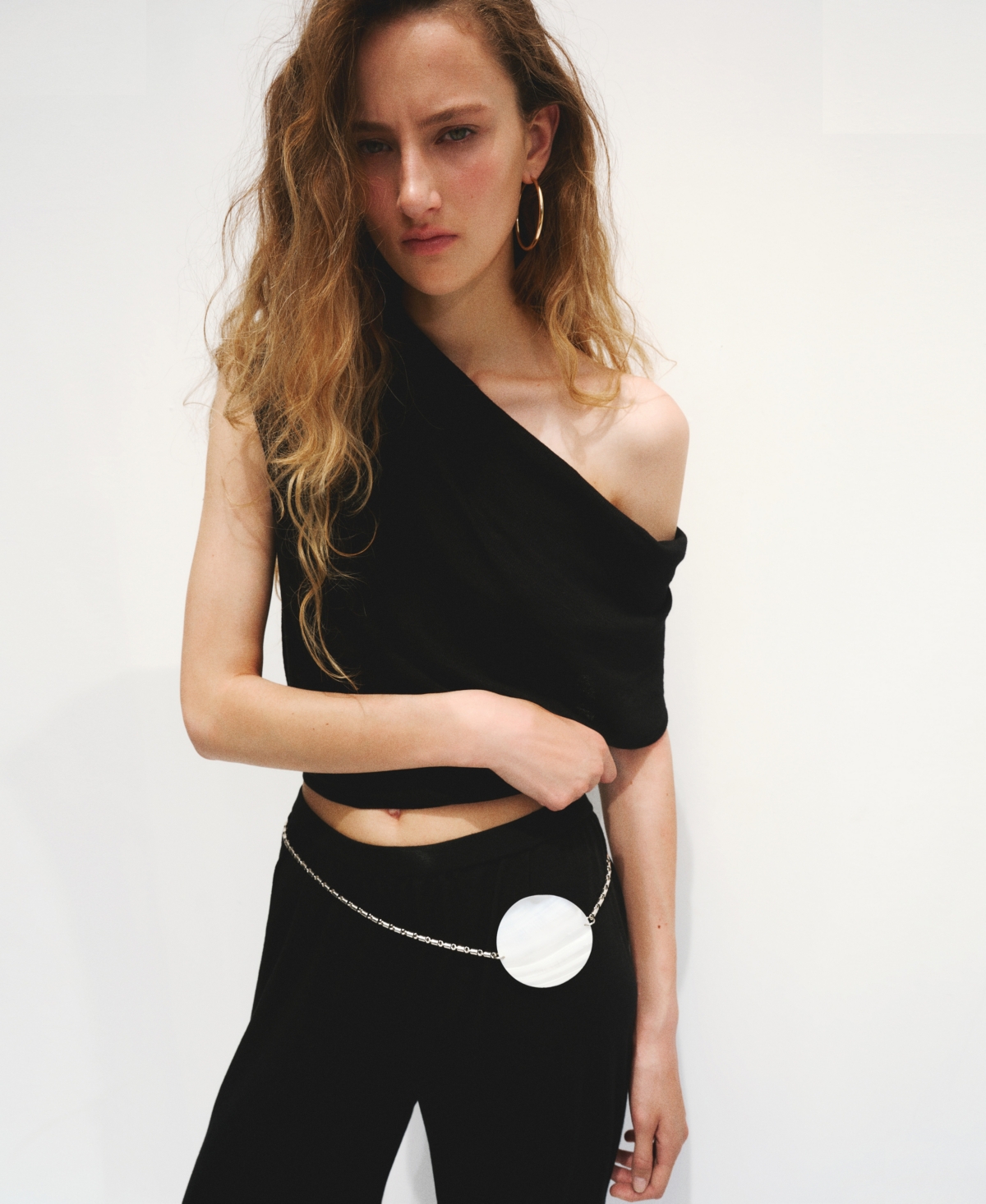 Click here for Mango Womens Mid-Rise Baggy Pants - Black prices