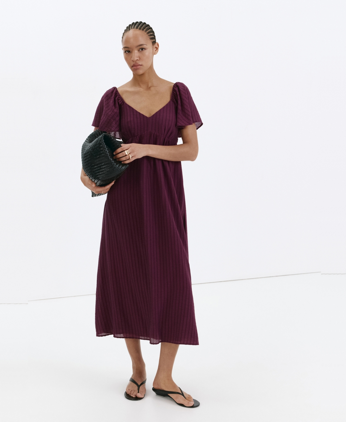 Click here for Mango Womens Gathered Detail Textured Dress - Dark... prices