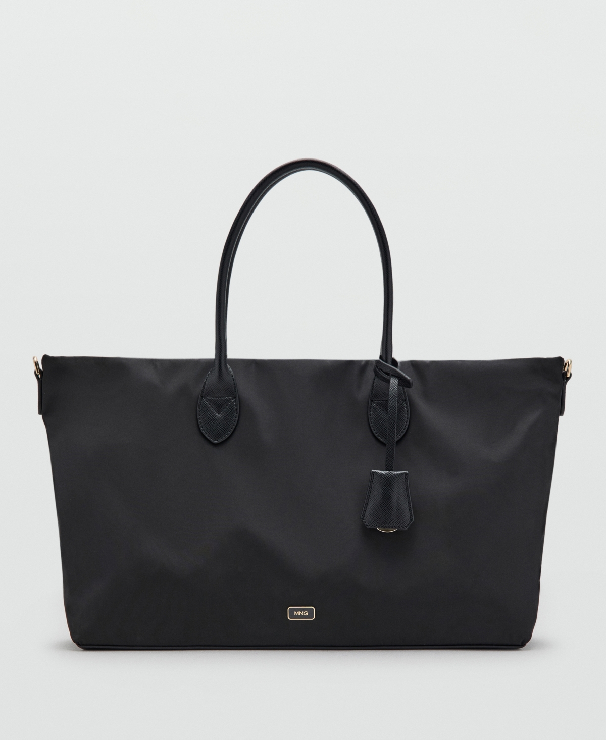 Click here for Mango Womens Double Handle Shopper Bag - Black prices