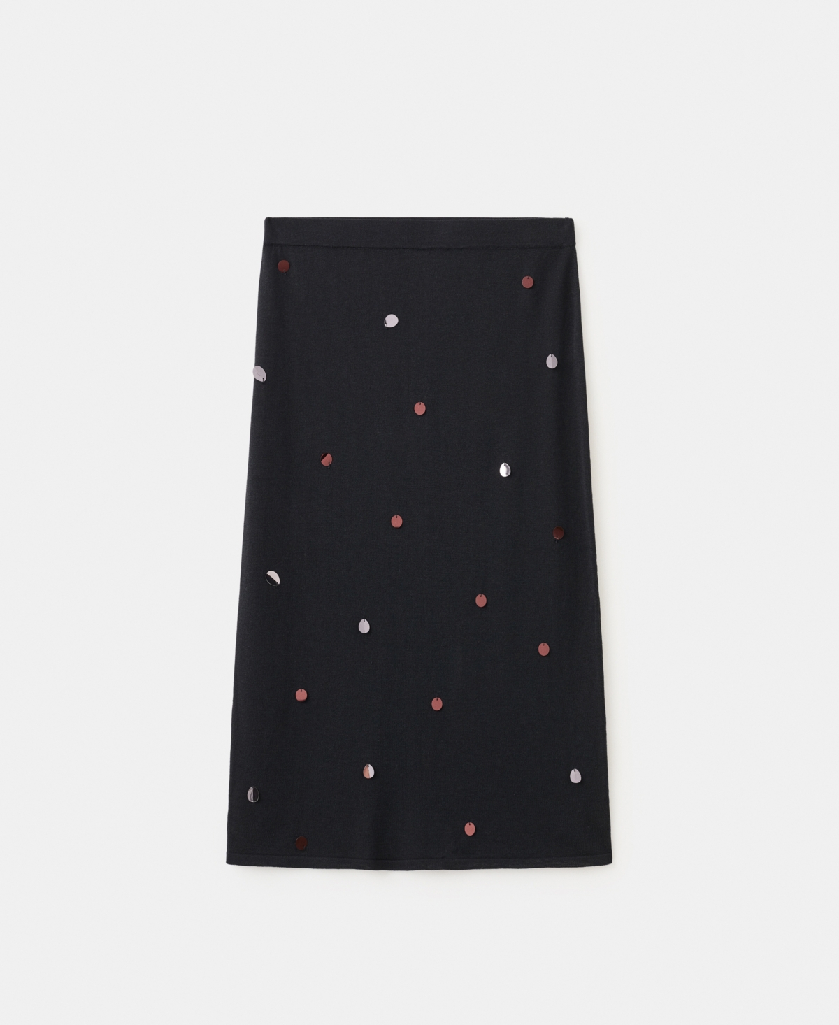 Click here for Mango Womens Fine-Knit Sequined Skirt - Black prices