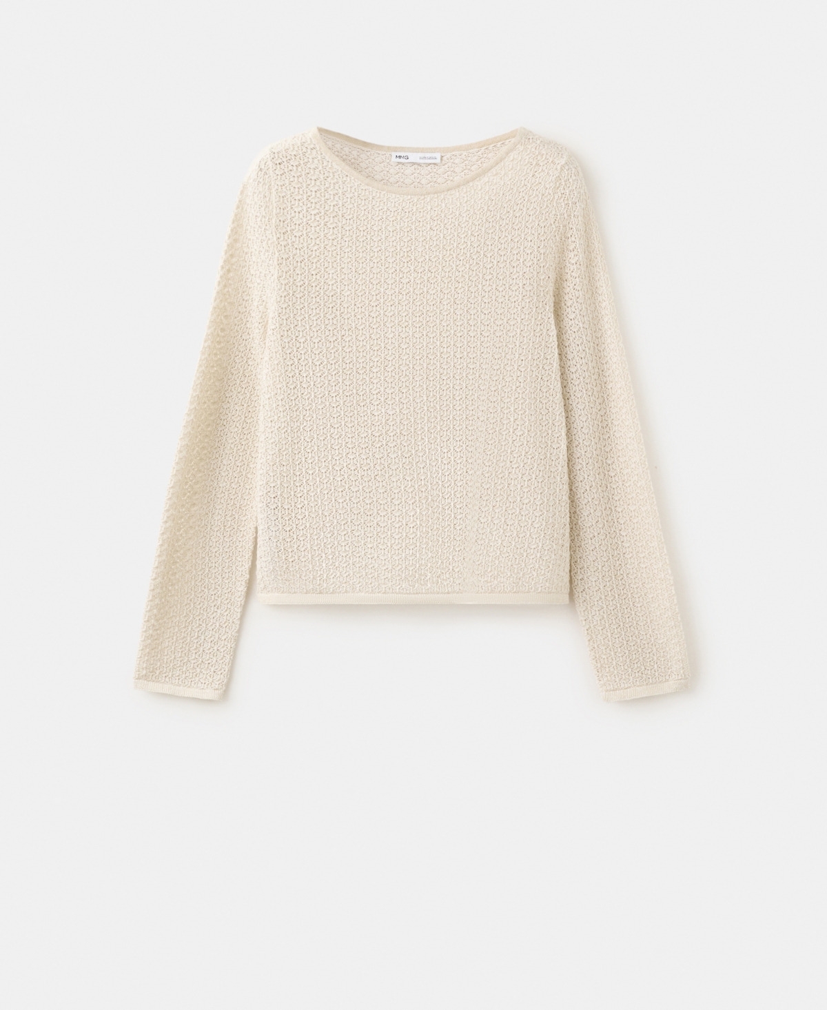 Click here for Mango Womens Open-Knit Lurex Sweater - Gold prices