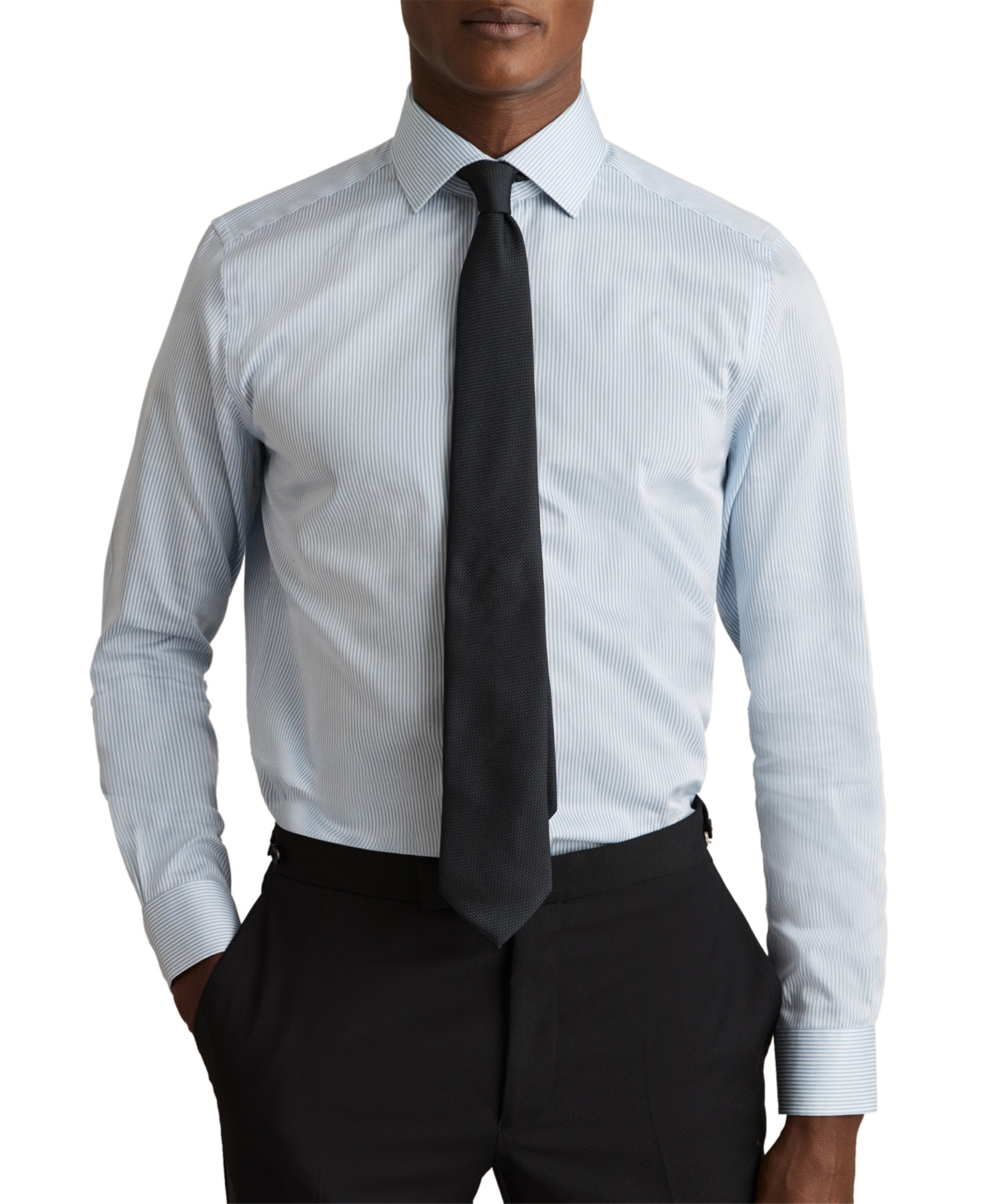 Click here for Reiss Mens Remote Bengal Cotton-Satin Regular-Fit... prices