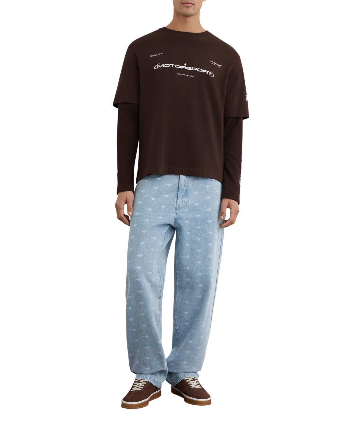 Click here for Reiss Mens Rovik McLaren Racing Double-Layer Relax... prices