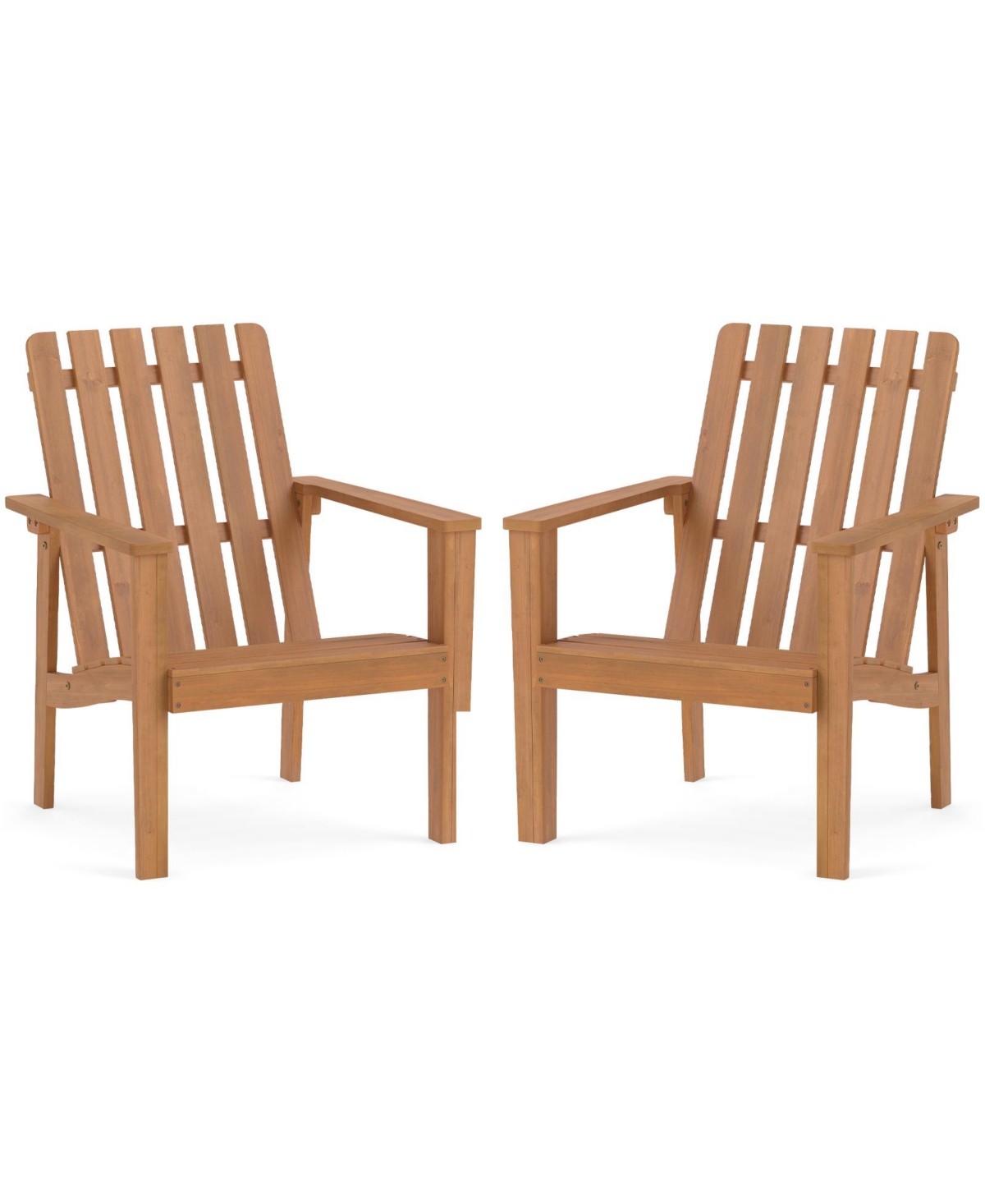 Click here for Gymax Adirondack Chairs Set of 2 Acacia Wood Outdo... prices