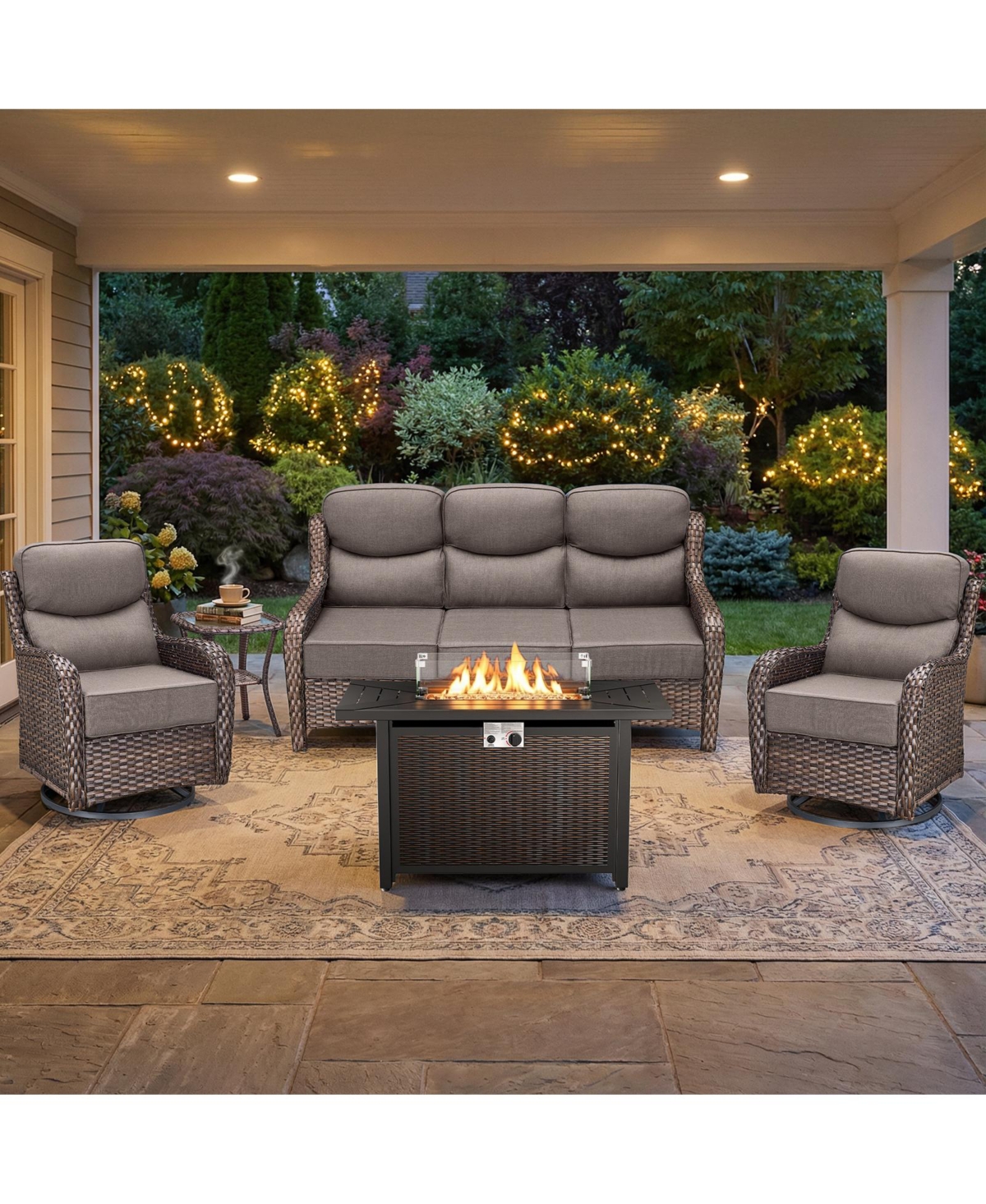Click here for Pocassy Luxury Patio Furniture Set with 6-inch Thi... prices