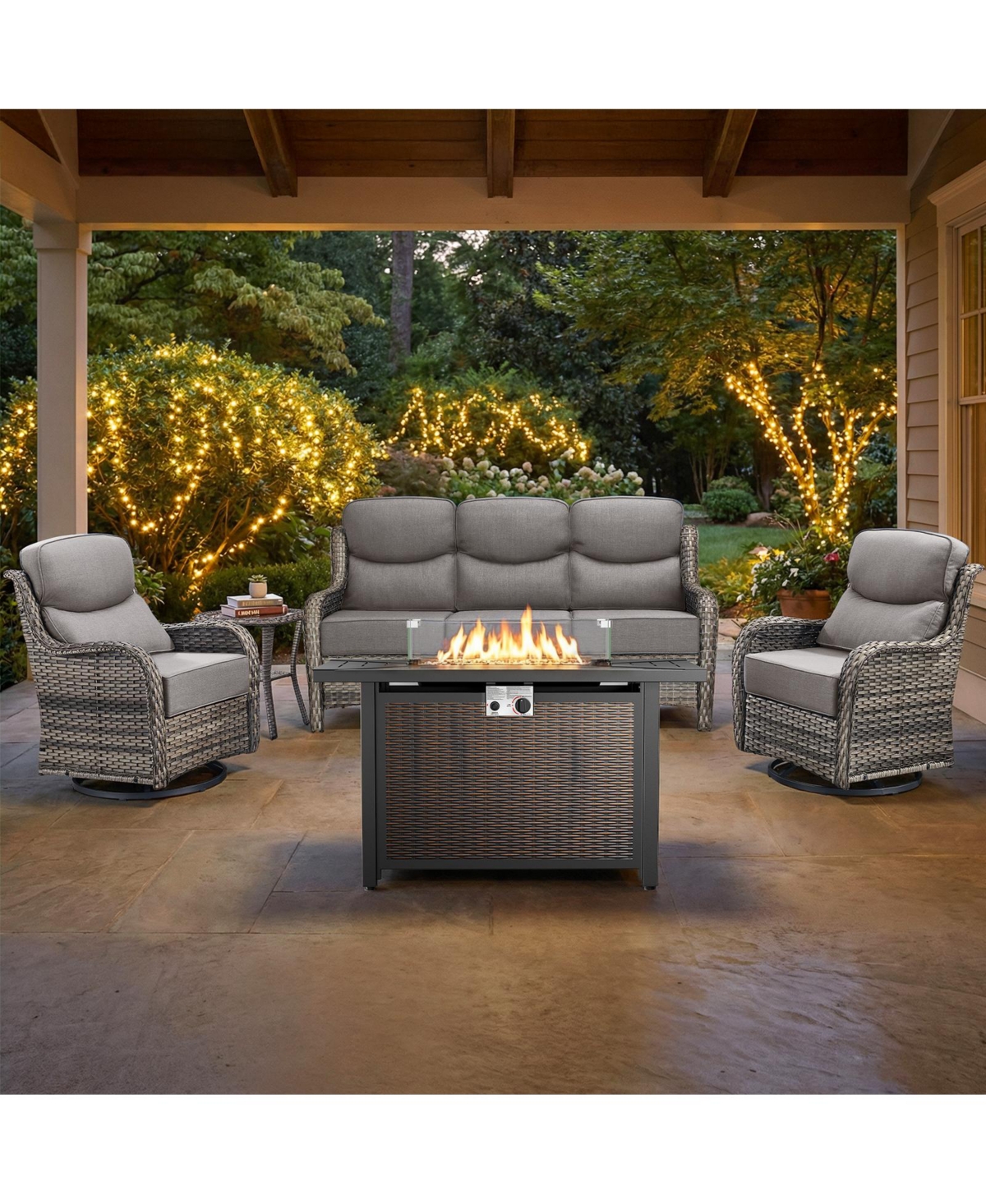 Click here for Pocassy Luxury Patio Furniture Set with 6-inch Thi... prices